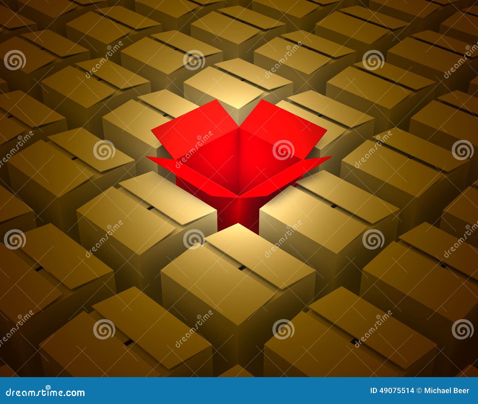 The Red Cardboard Box Stock Photography | CartoonDealer.com #49075514