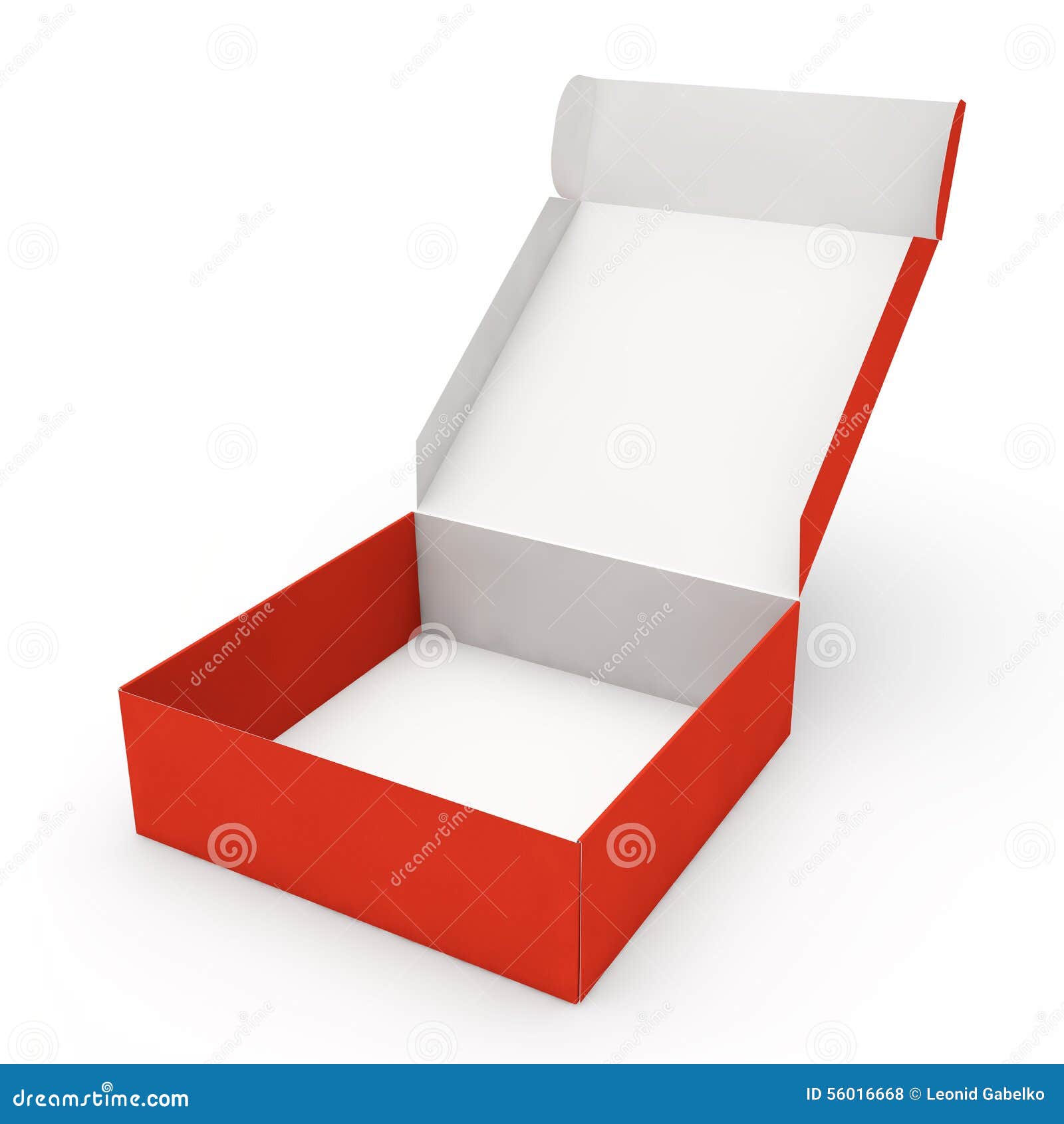 Red cardboard box stock illustration. Illustration of open - 56016668
