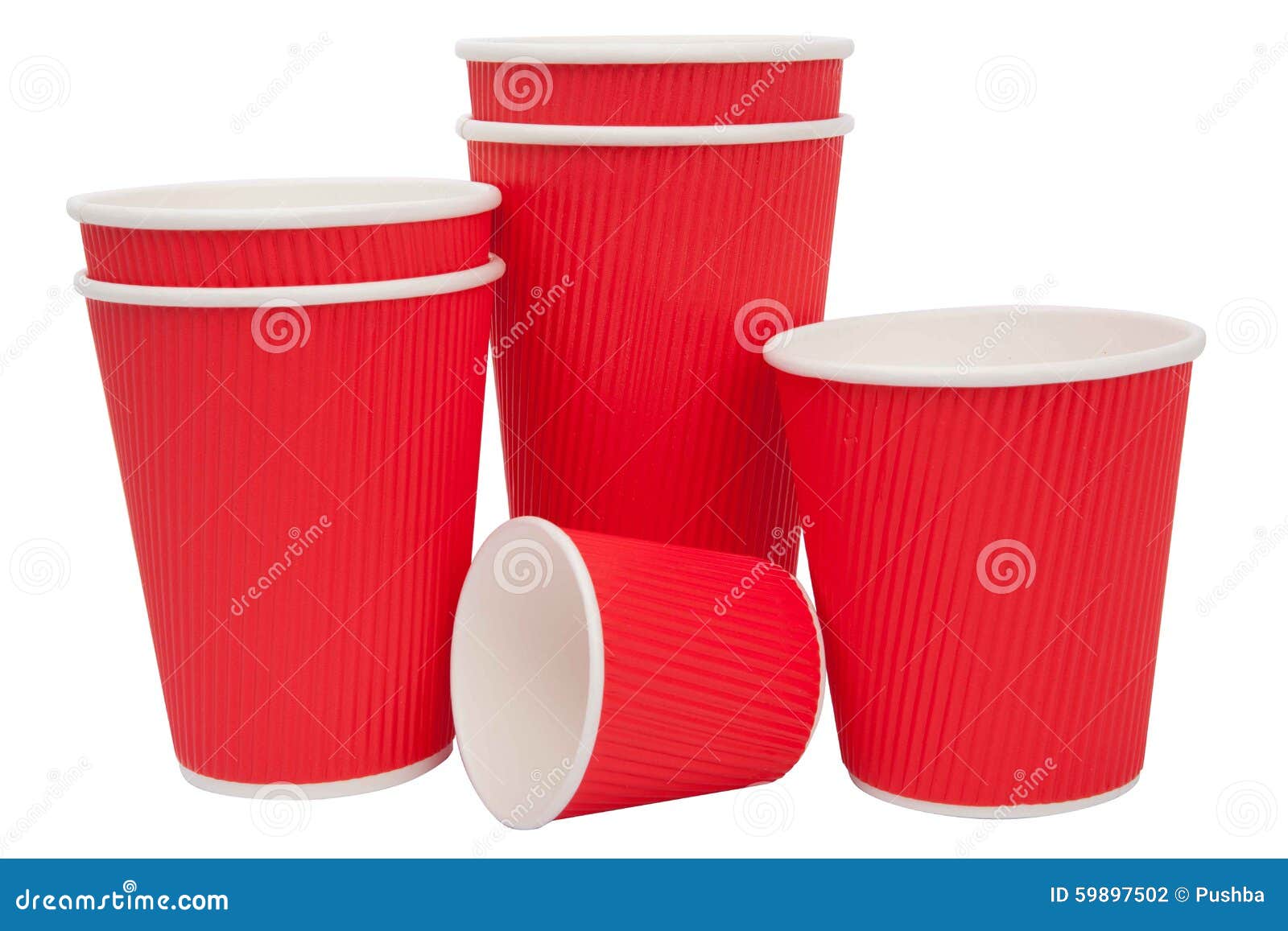Red Cardboard Cups for Hot Drinks Stock Photo - Image of business ...
