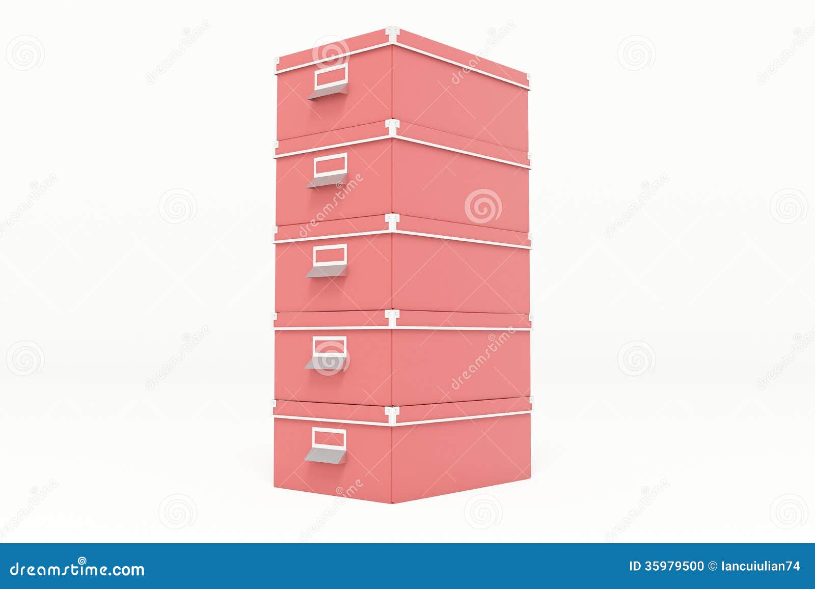 Red Cardboard Storage Boxes Stock Illustration - Illustration of black ...