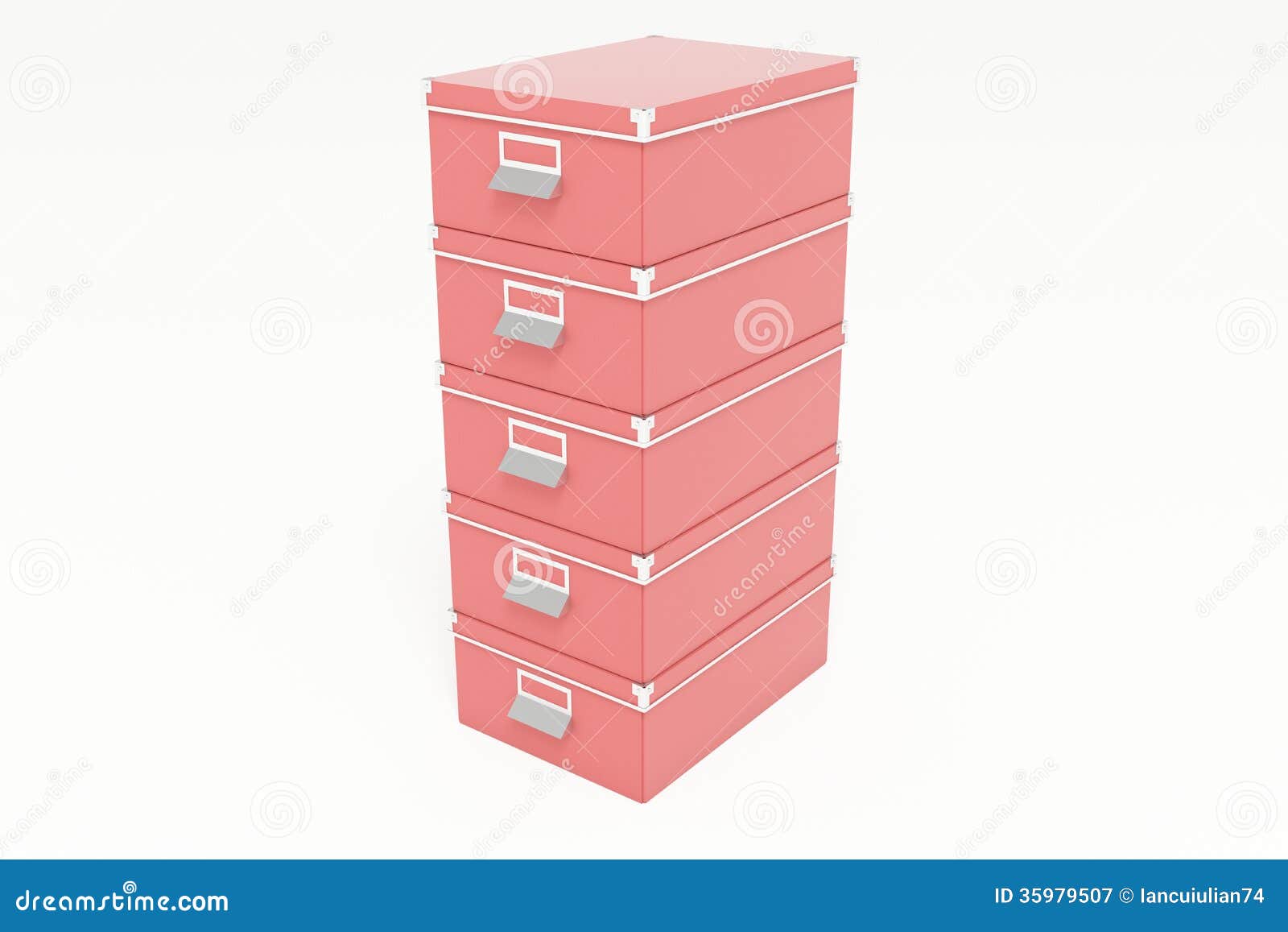 Red Cardboard Storage Boxes Stock Illustration - Illustration of ...