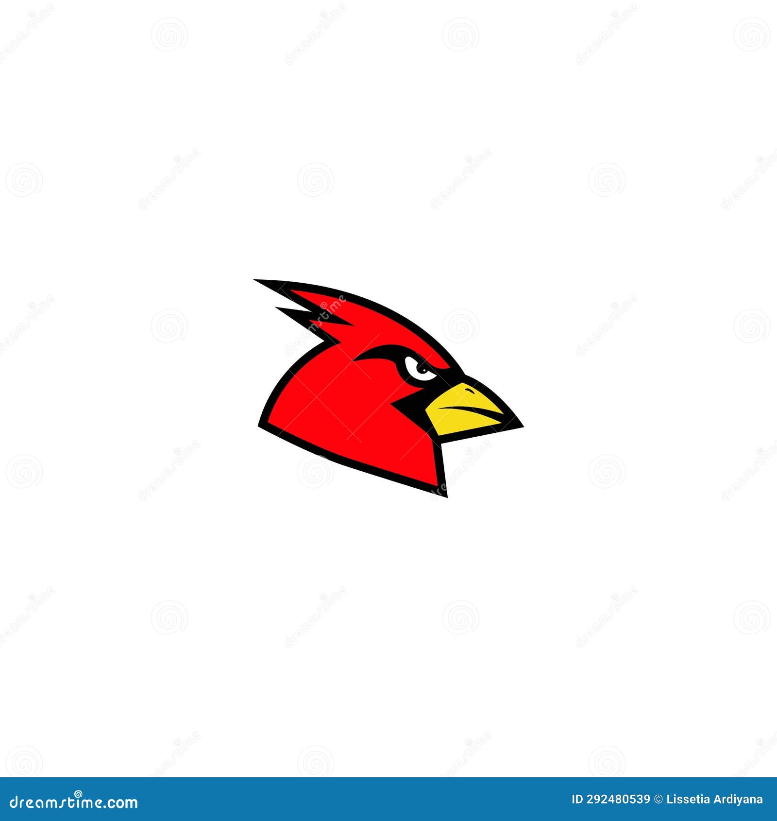 Red Cardinal Head Logo Vector Graphics Stock Vector - Illustration of ...