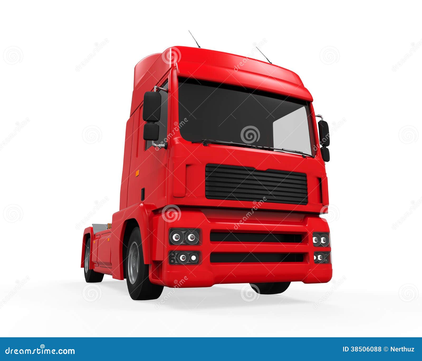 Red Cargo Delivery Truck stock photo. Image of horizontal - 38506088