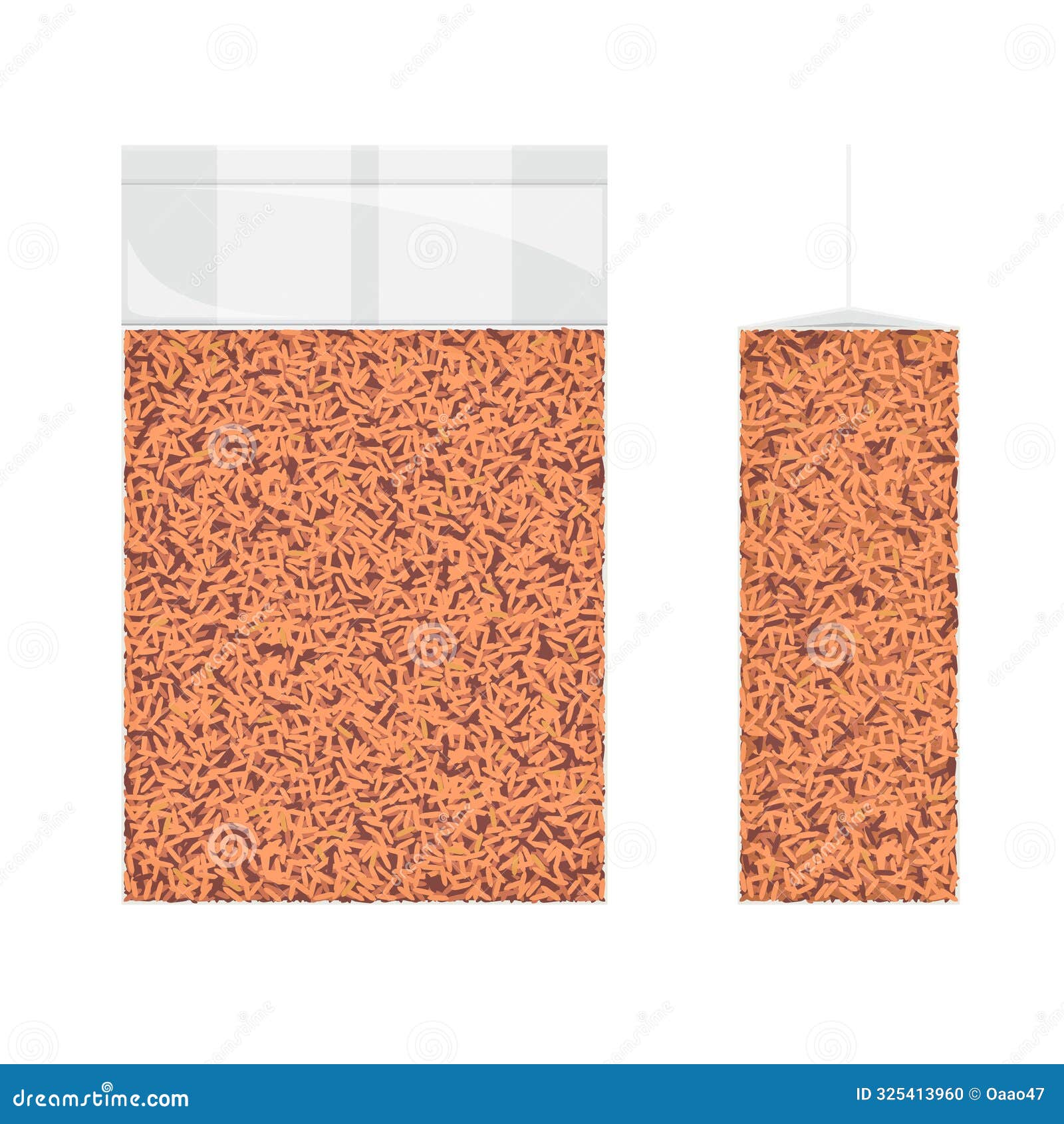 Red cargo rice pack stock illustration. Illustration of collection ...