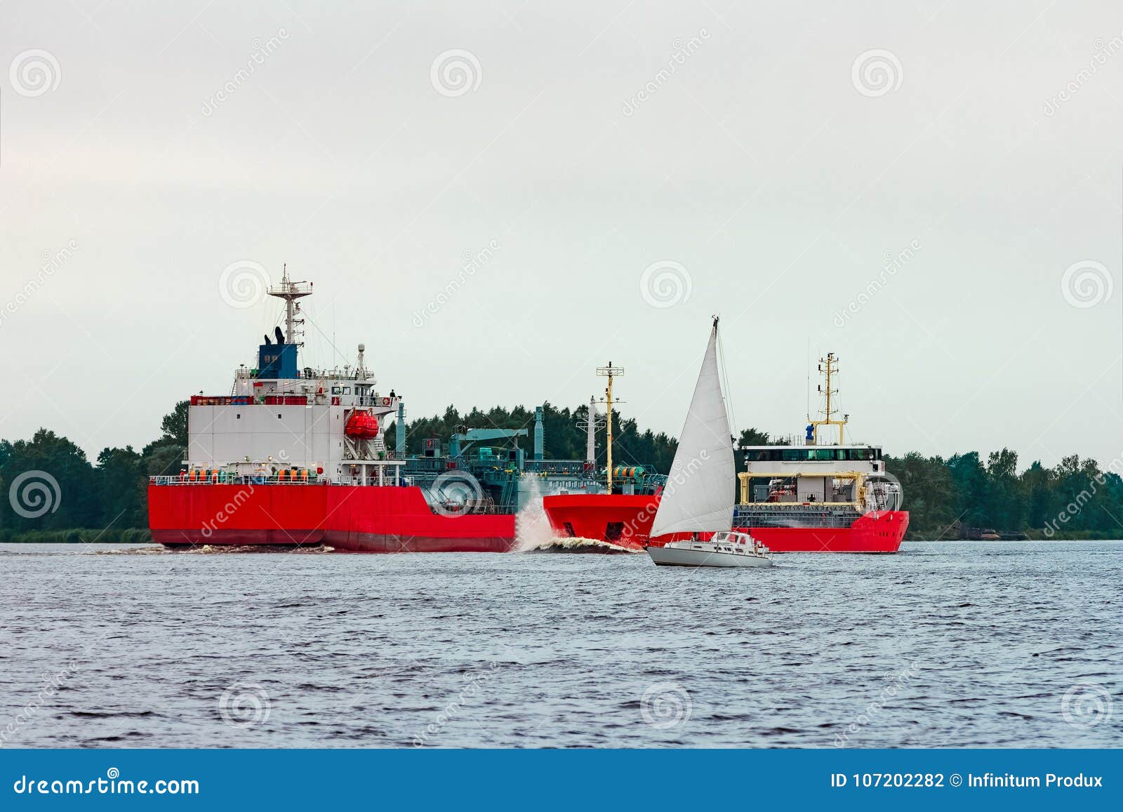 Red cargo ship at Riga stock photo. Image of sailing - 107202282