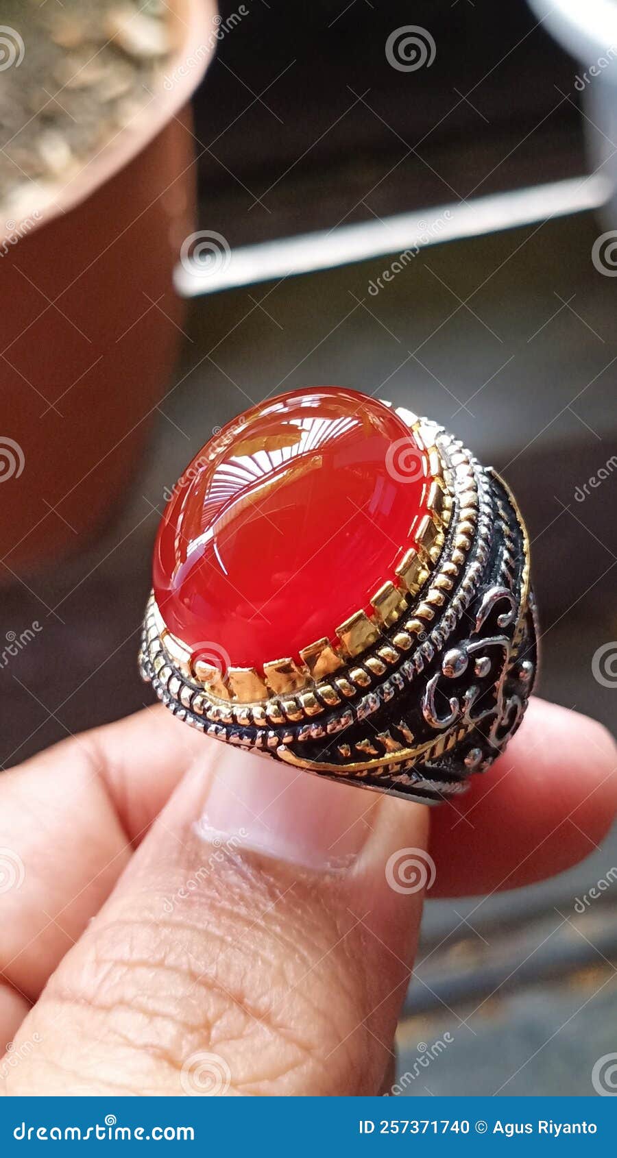Red Carnelian Chalcedony stock photo. Image of carnelian - 257371740