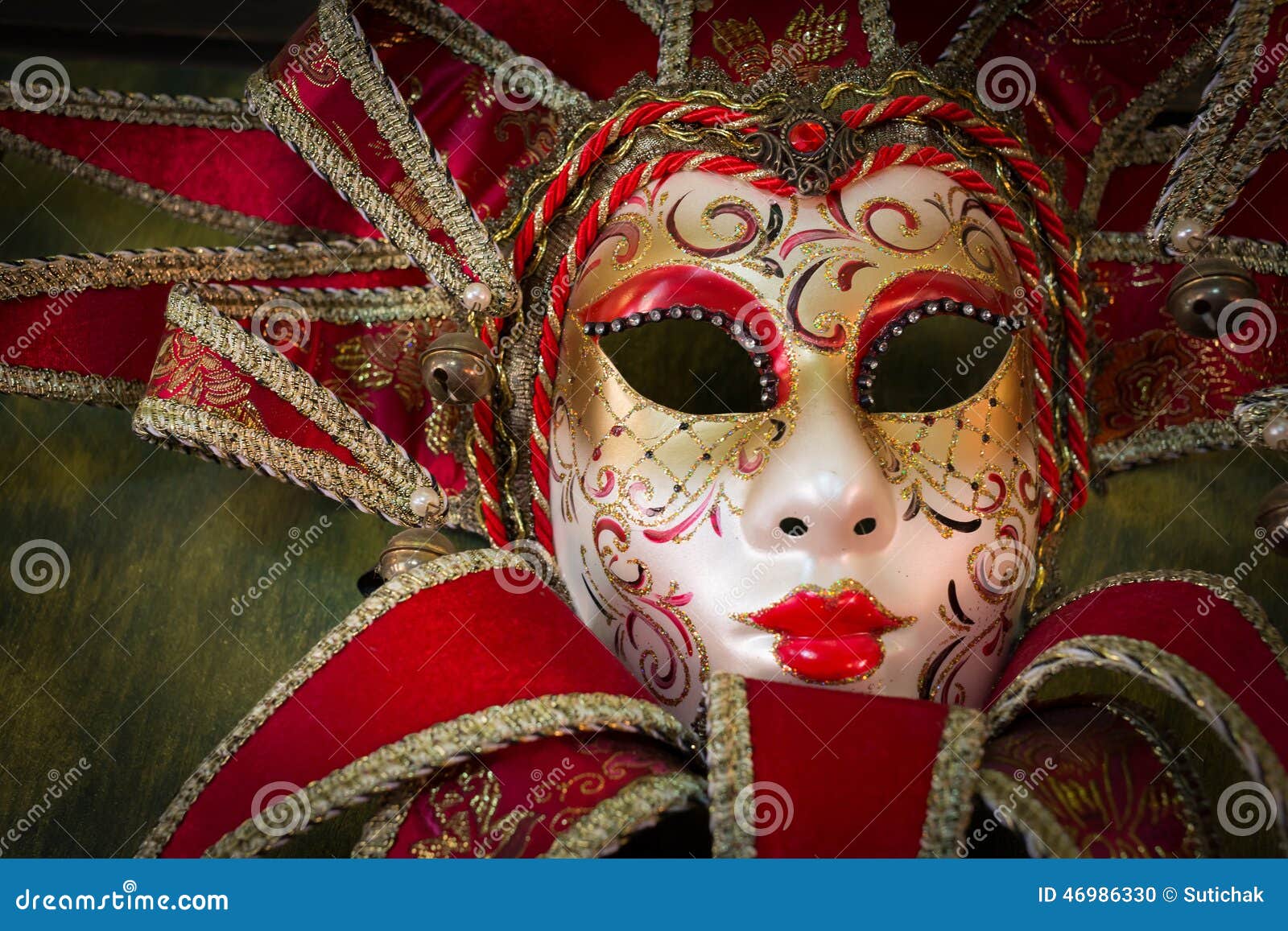Red carnival mask stock photo. Image of face, party, theatrical - 46986330