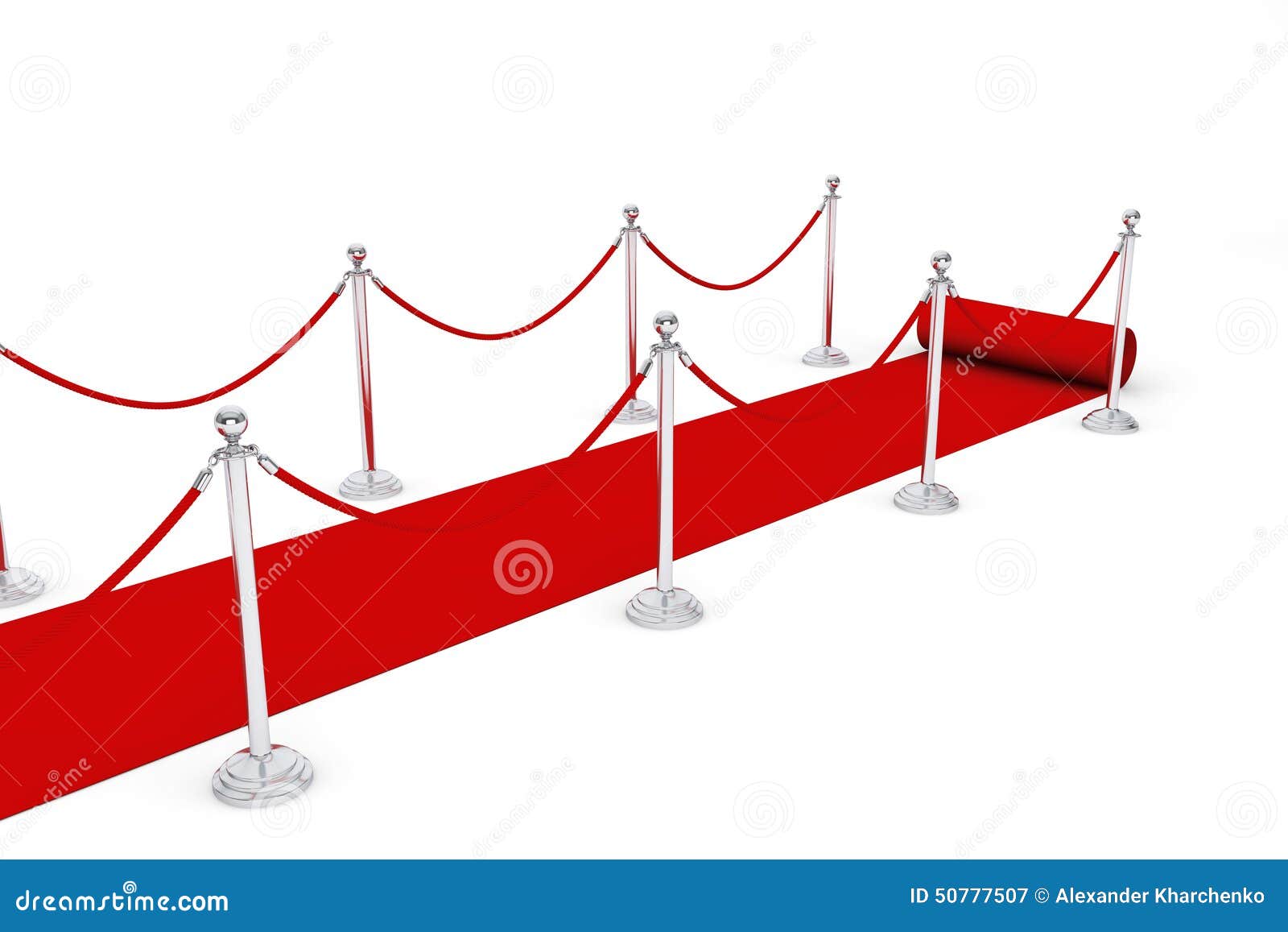 Red Carpet and Barrier Rope Stock Illustration - Illustration of ...