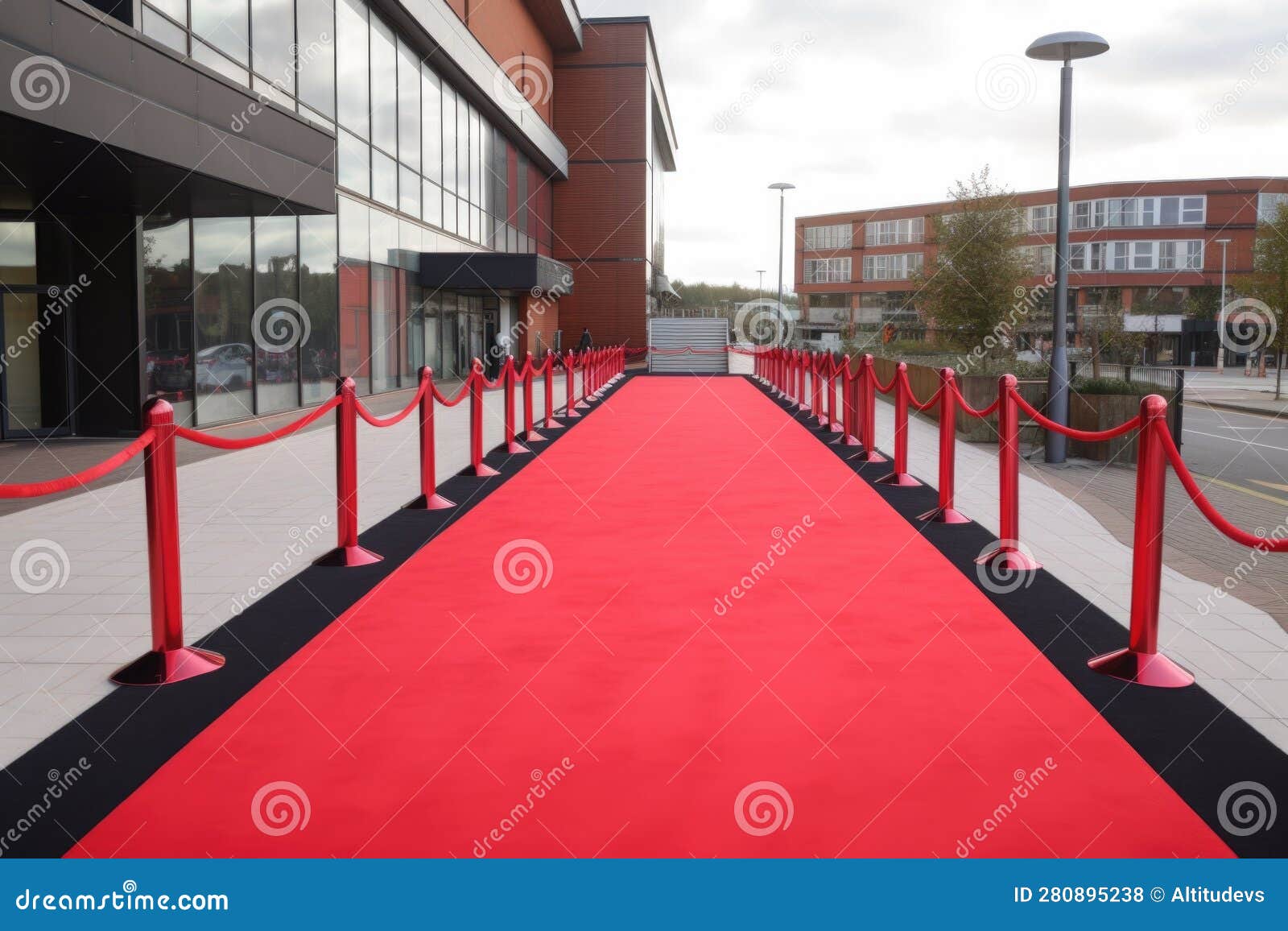 Red Carpet Being Rolled Out for High-profile Gala Event Stock ...