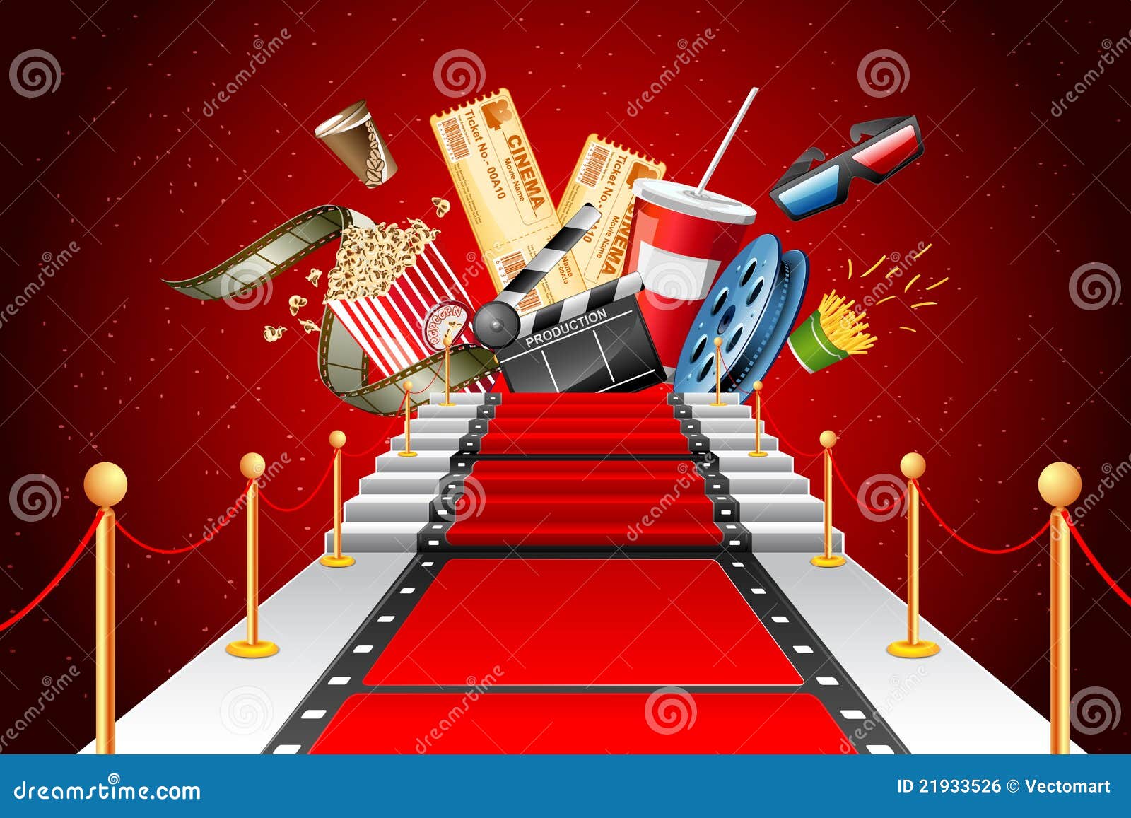 Entertainment On The Red Carpet Stock Photography | CartoonDealer.com ...