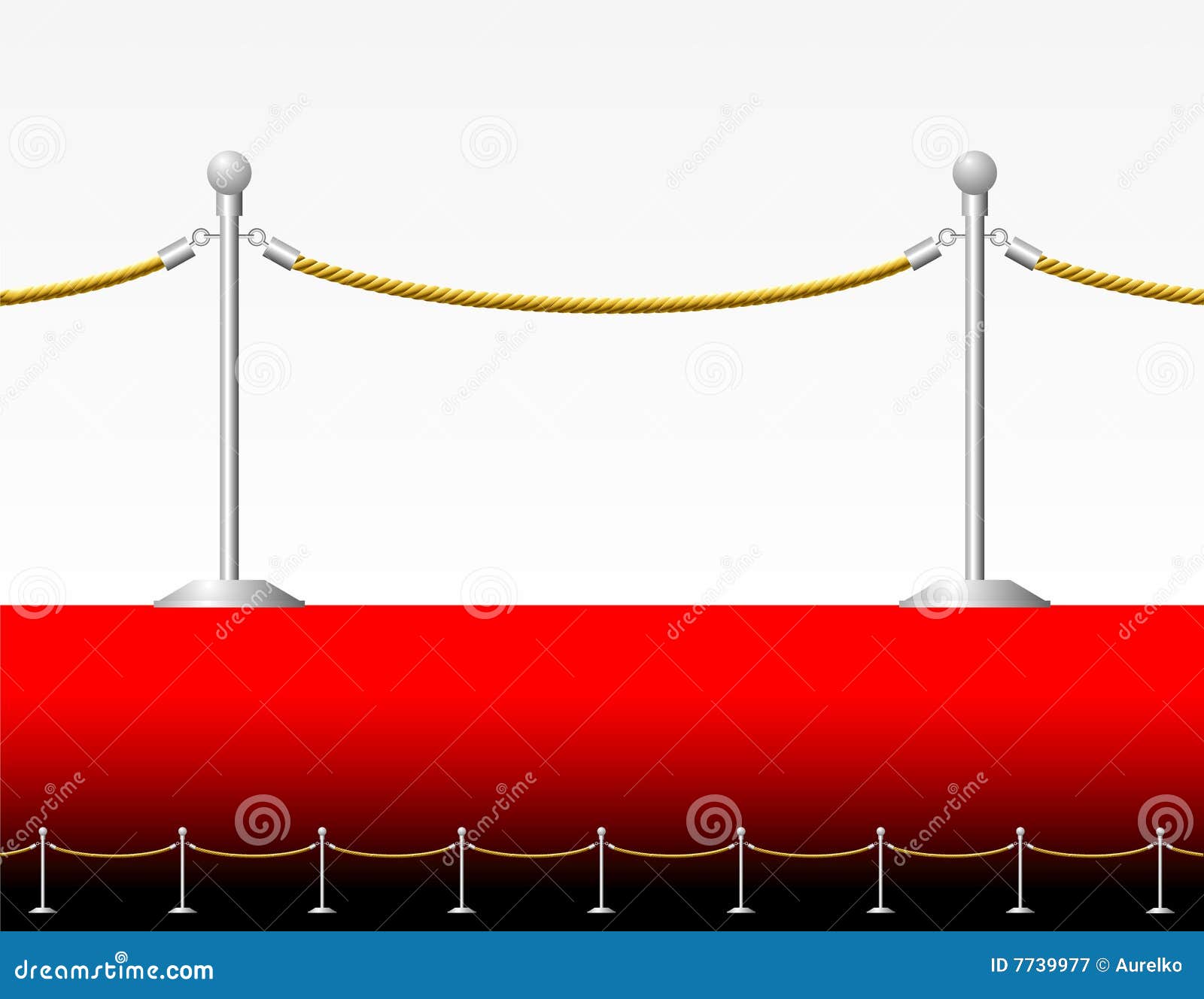 Red carpet fence stock vector. Illustration of pillar - 7739977