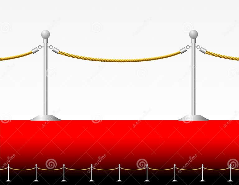 Red carpet fence stock vector. Illustration of pillar - 7739977