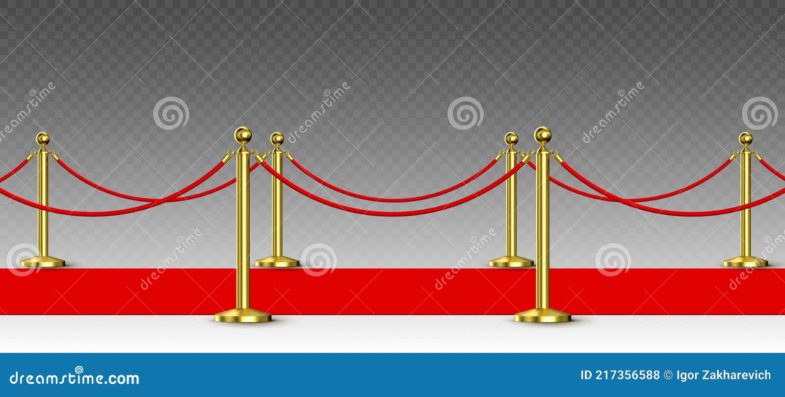 Red Carpet and Golden Barriers Realistic Stock Vector - Illustration of ...