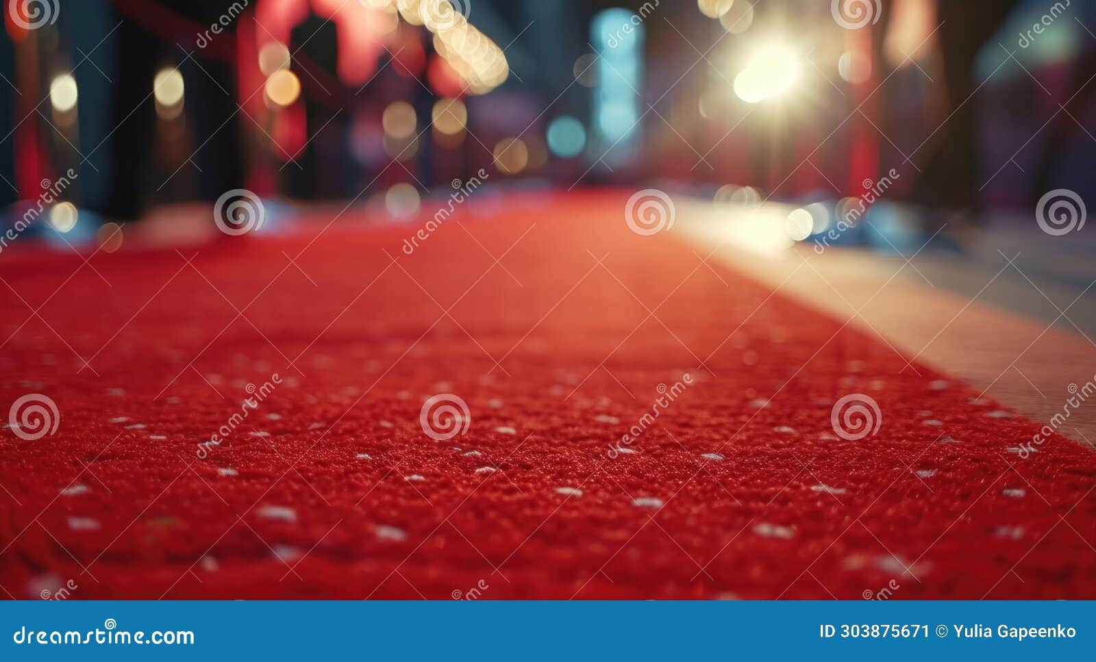 The Red Carpet at the Hollywood Premiere Stock Image - Image of lights ...