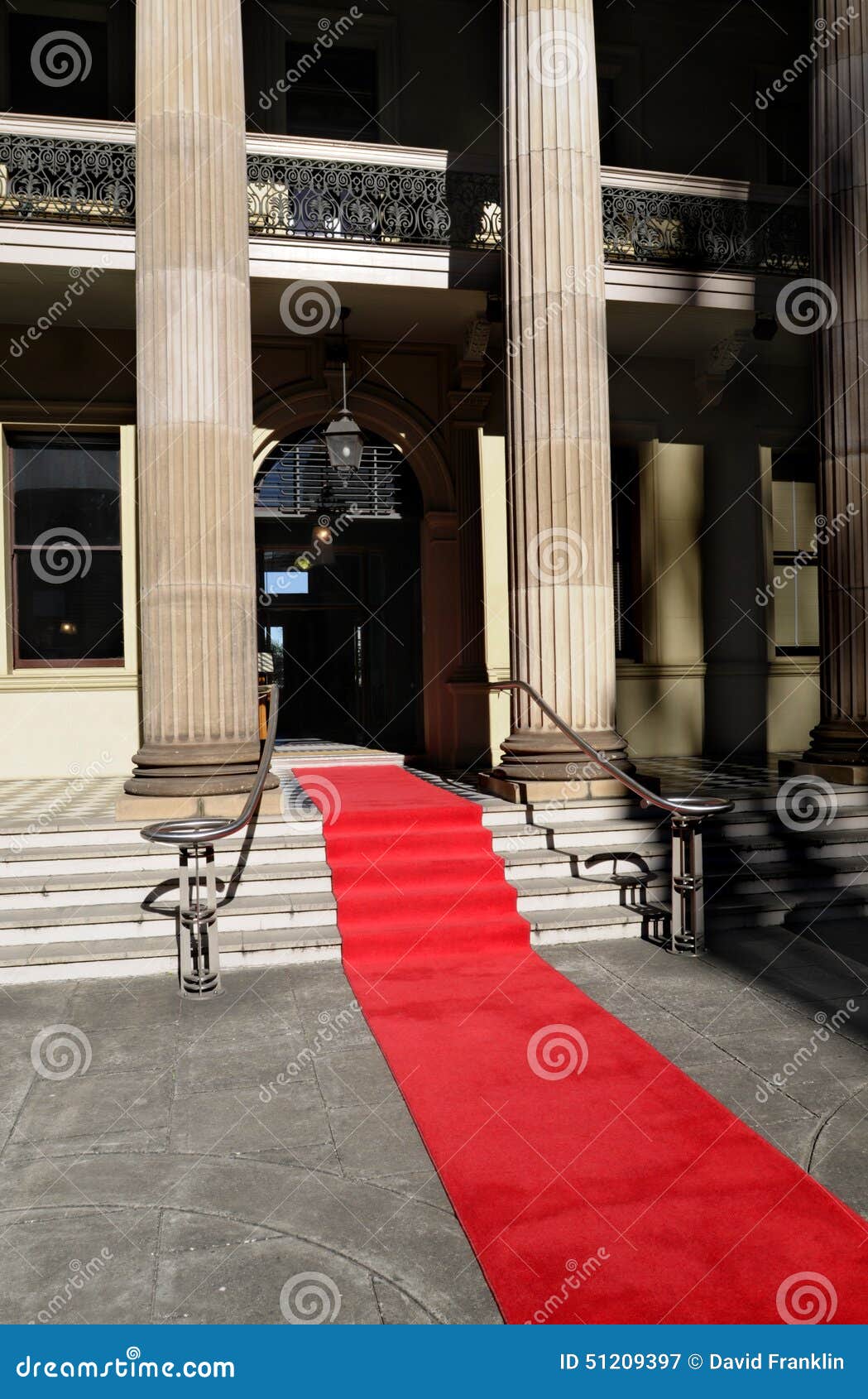 Red Carpet, Celebrity Hotel or Theater Entrance Stock Image - Image of ...