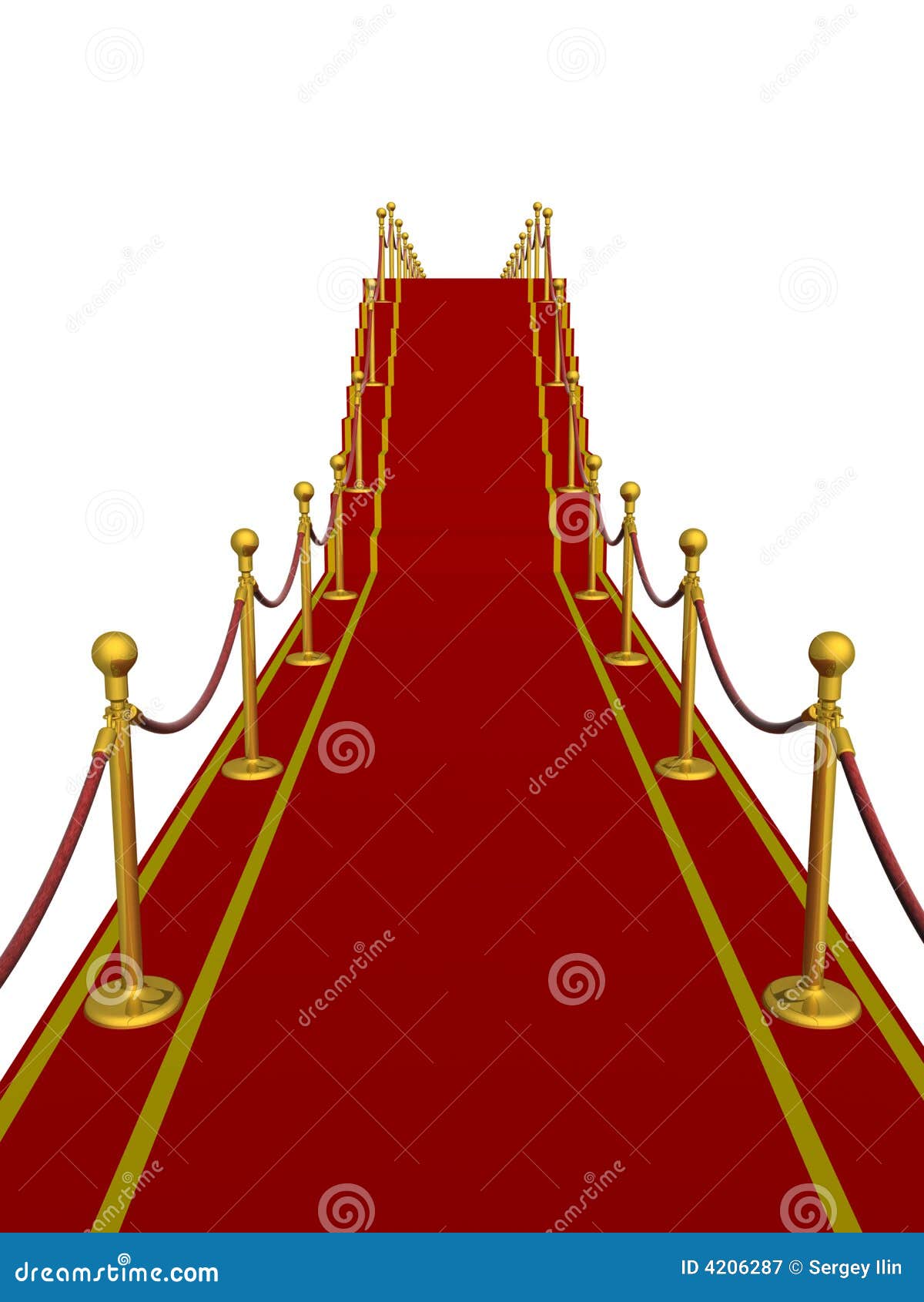 Red Carpet Path on a Ladder. Stock Illustration - Illustration of ...