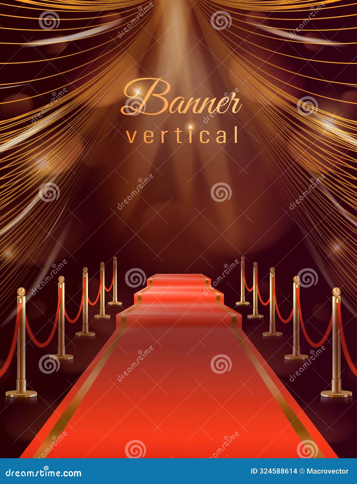 Red Carpet Realistic 3d Banner Stock Illustration - Illustration of ...