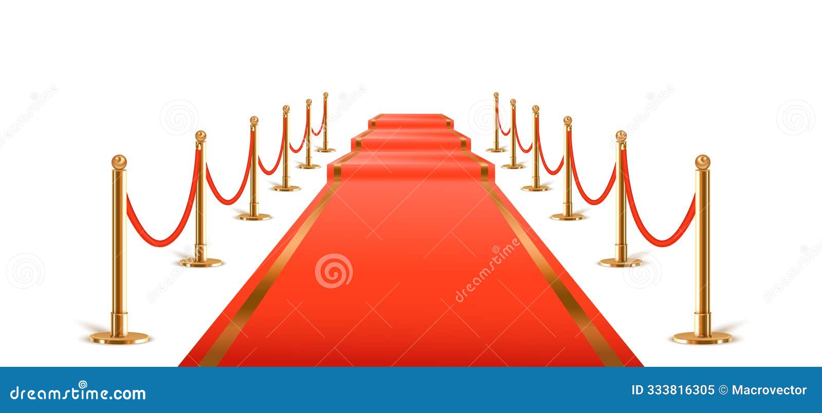 Red Carpet Realistic 3d Composition Stock Illustration - Illustration ...