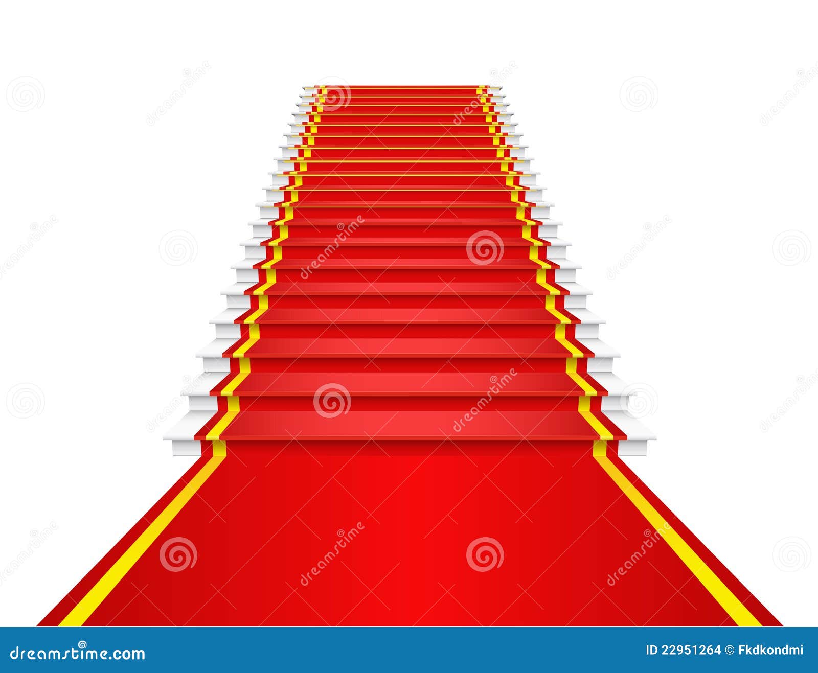 Red Carpet On The Stairs. Vector Illustration | CartoonDealer.com #64961622
