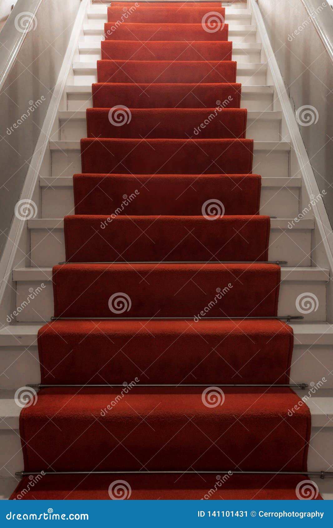 Red Carpet on the Stairs in a Luxury Interior Stock Image - Image of ...