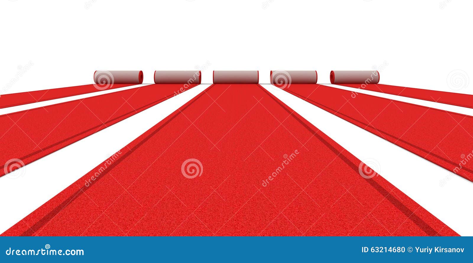 Red Carpets (clipping Path Included) Stock Illustration - Illustration ...