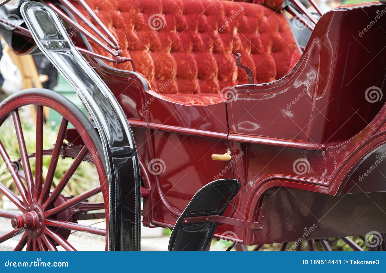 Red carriage stock image. Image of carriage, wheel, seat - 189514441