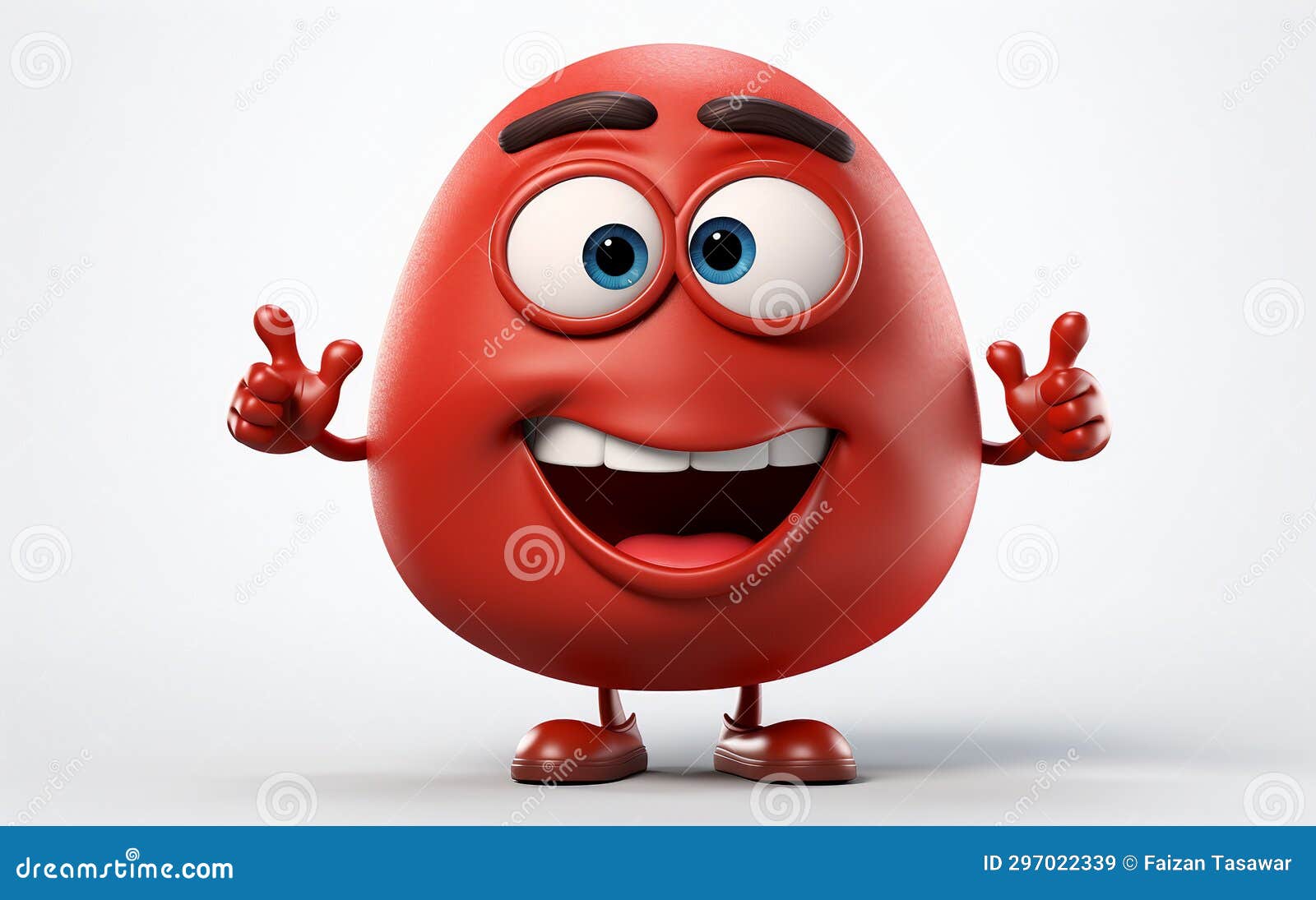 Red Cartoon on a Background without Opacity -Generative Ai Stock ...