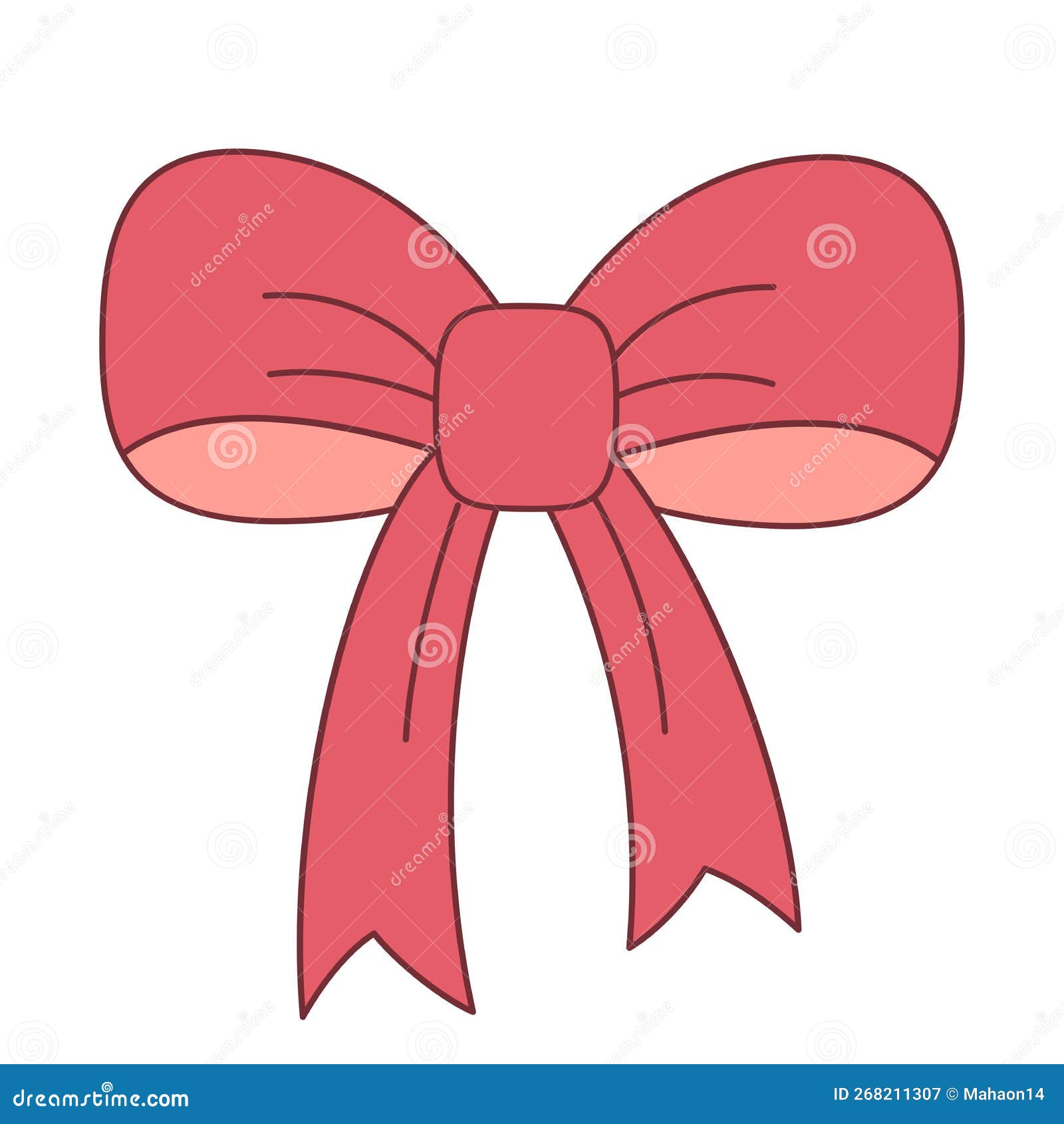 Red cartoon bow stock vector. Illustration of present - 268211307