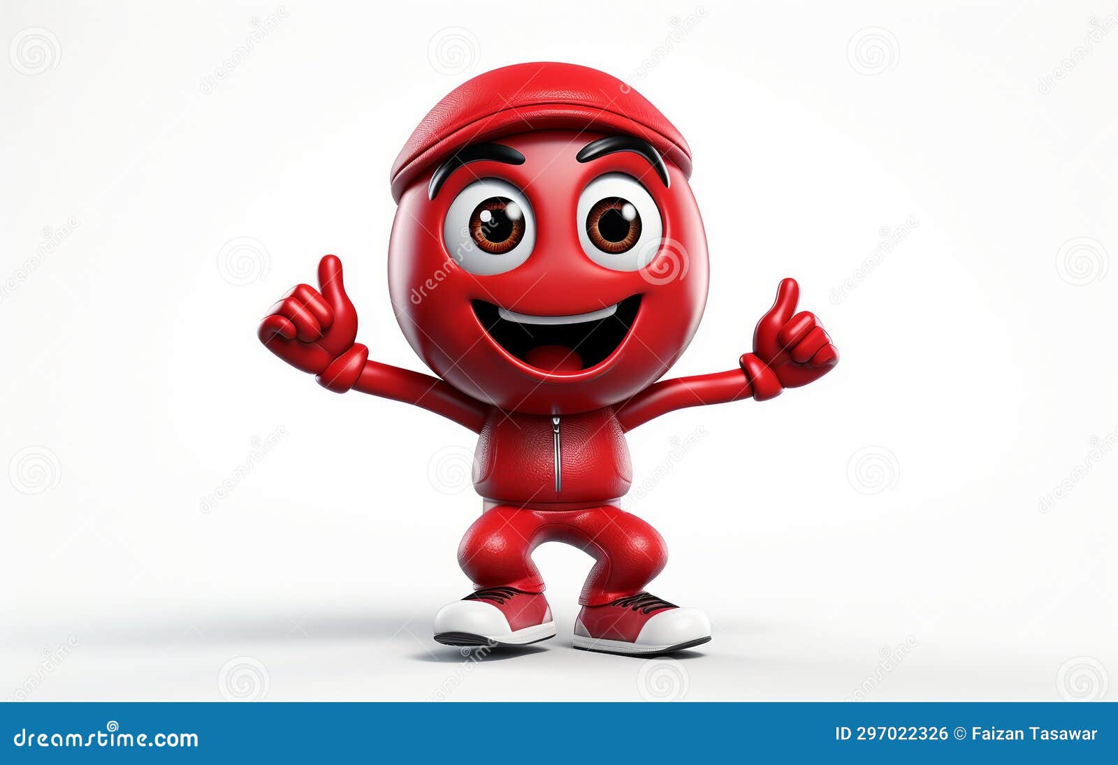 Red Cartoon Dancer on Transparent BG -Generative Ai Stock Illustration ...