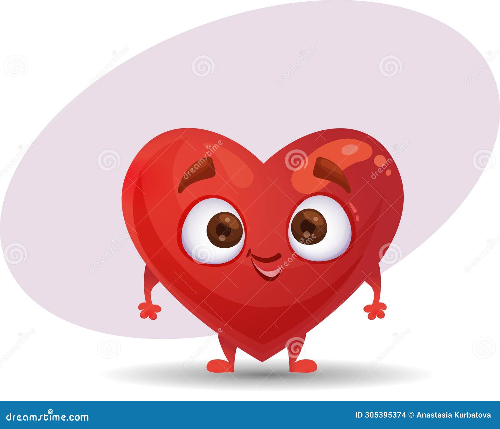 A red cartoon heart stock illustration. Illustration of 14th - 305395374