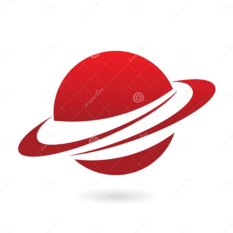 Red cartoon planet stock vector. Illustration of cute - 14978702
