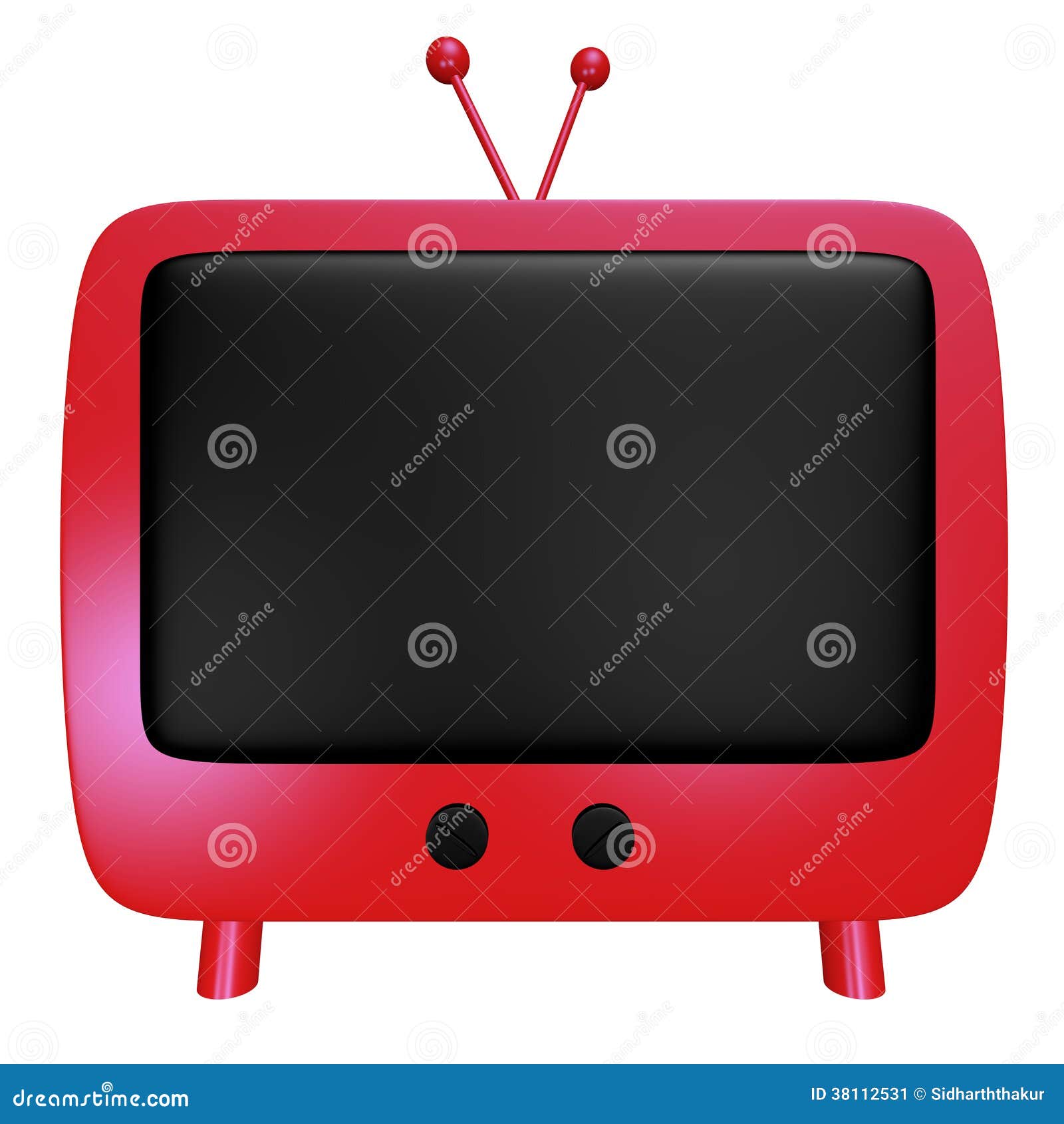 Red Cartoon TV stock illustration. Illustration of home - 38112531