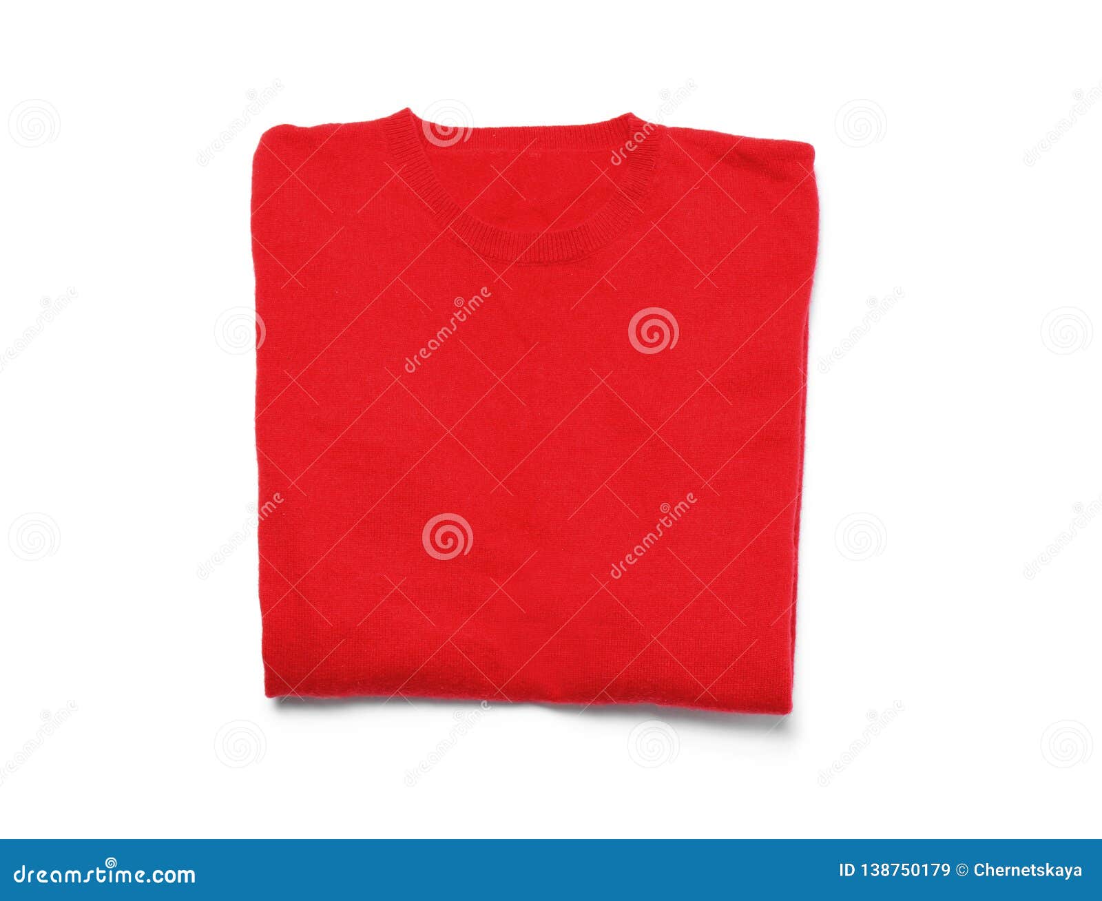 Red Cashmere Sweater Isolated on White Stock Image - Image of knit ...