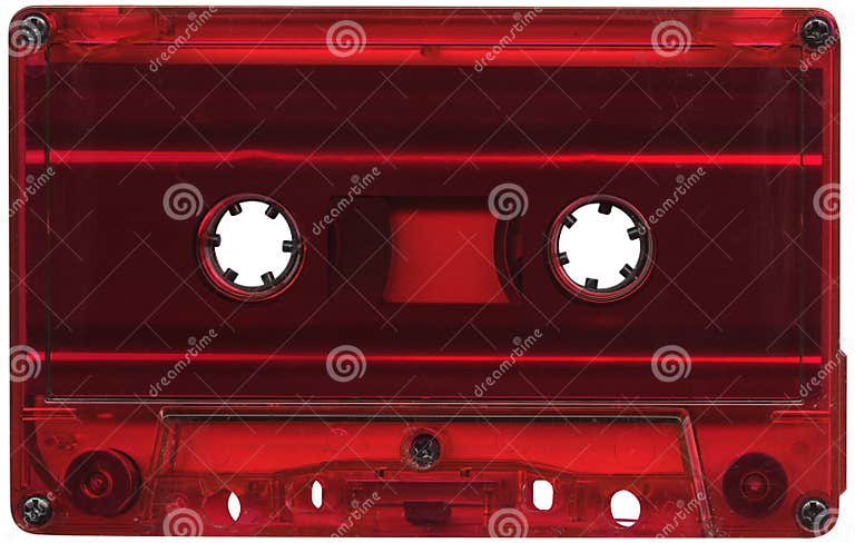 Red cassette tape stock image. Image of 1990s, data, aged - 7658081
