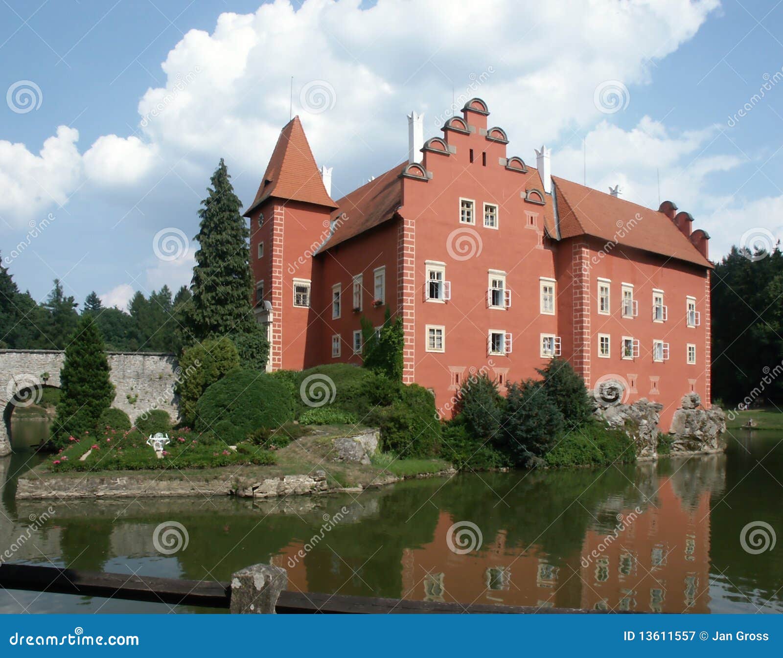 Red castle stock image. Image of path, beautiful, history - 13611557