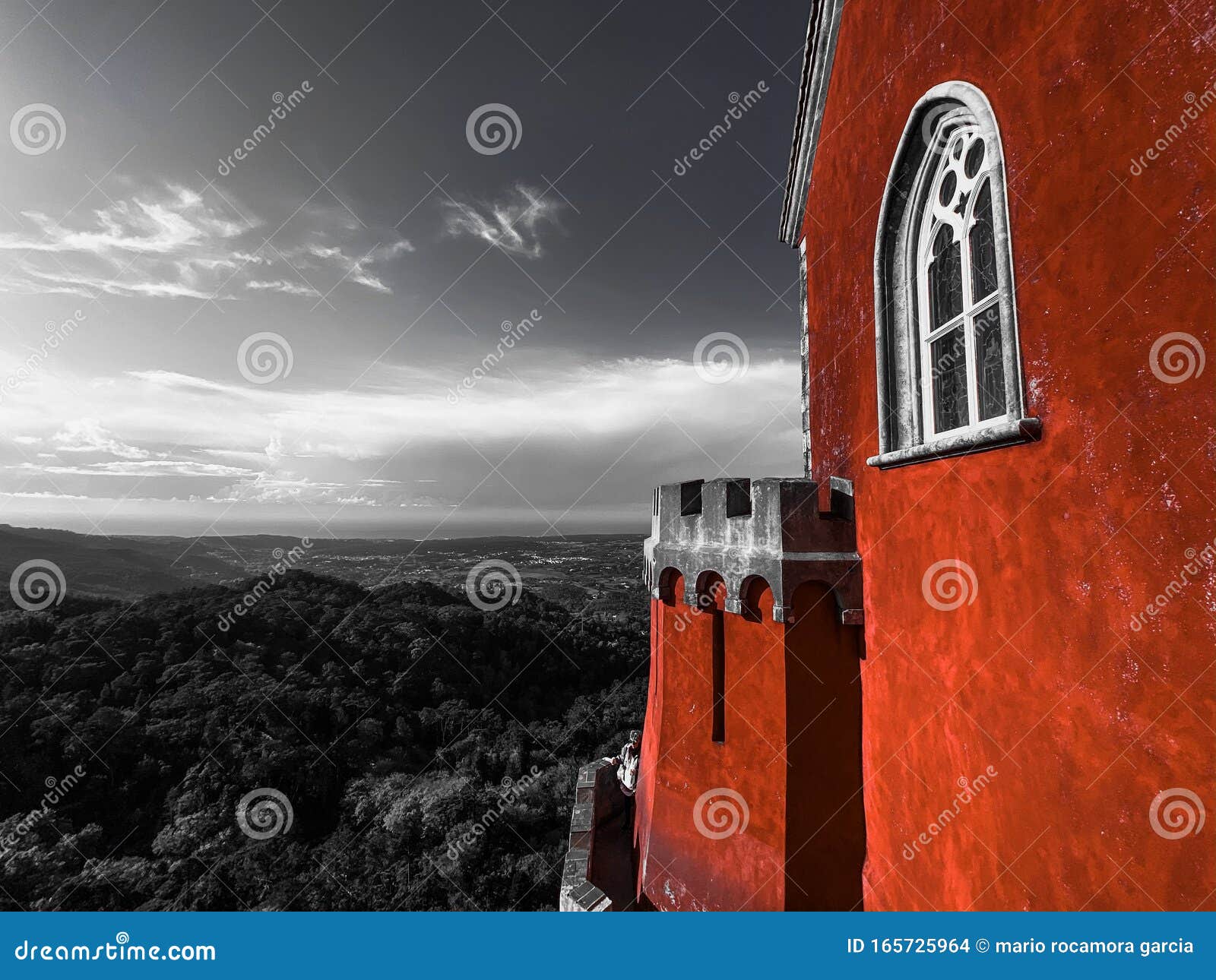 Red castle stock photo. Image of tower, landscape, castle - 165725964
