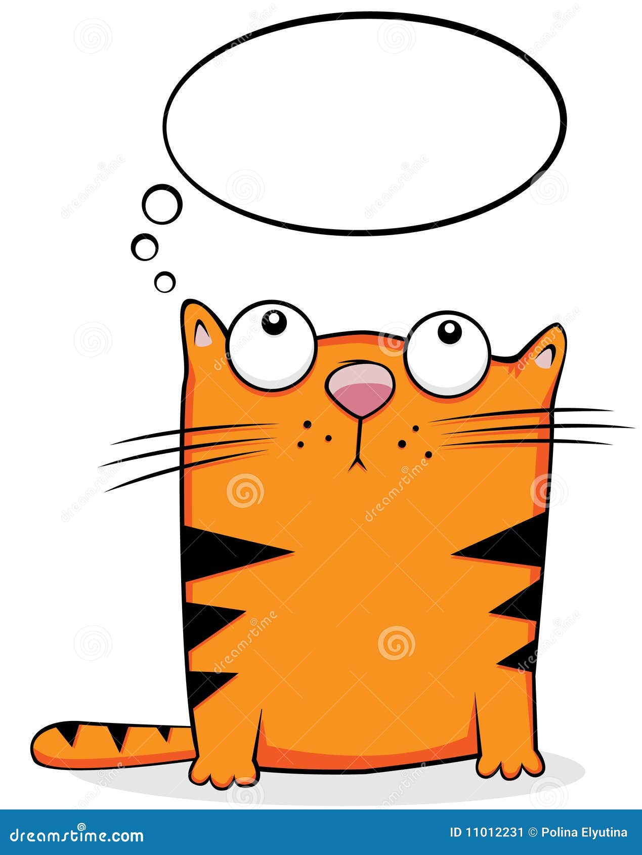 Red cat stock vector. Illustration of thinking, cute - 11012231