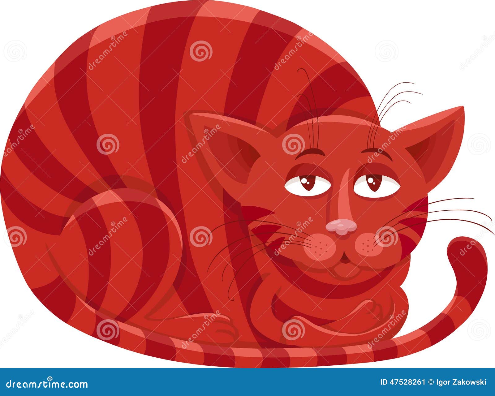Red Cat Character Cartoon Illustration Stock Vector - Illustration of ...