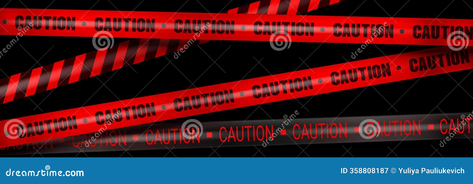 Barrier Tape. Yellow And Black Restrictive Tape Cartoon Vector ...