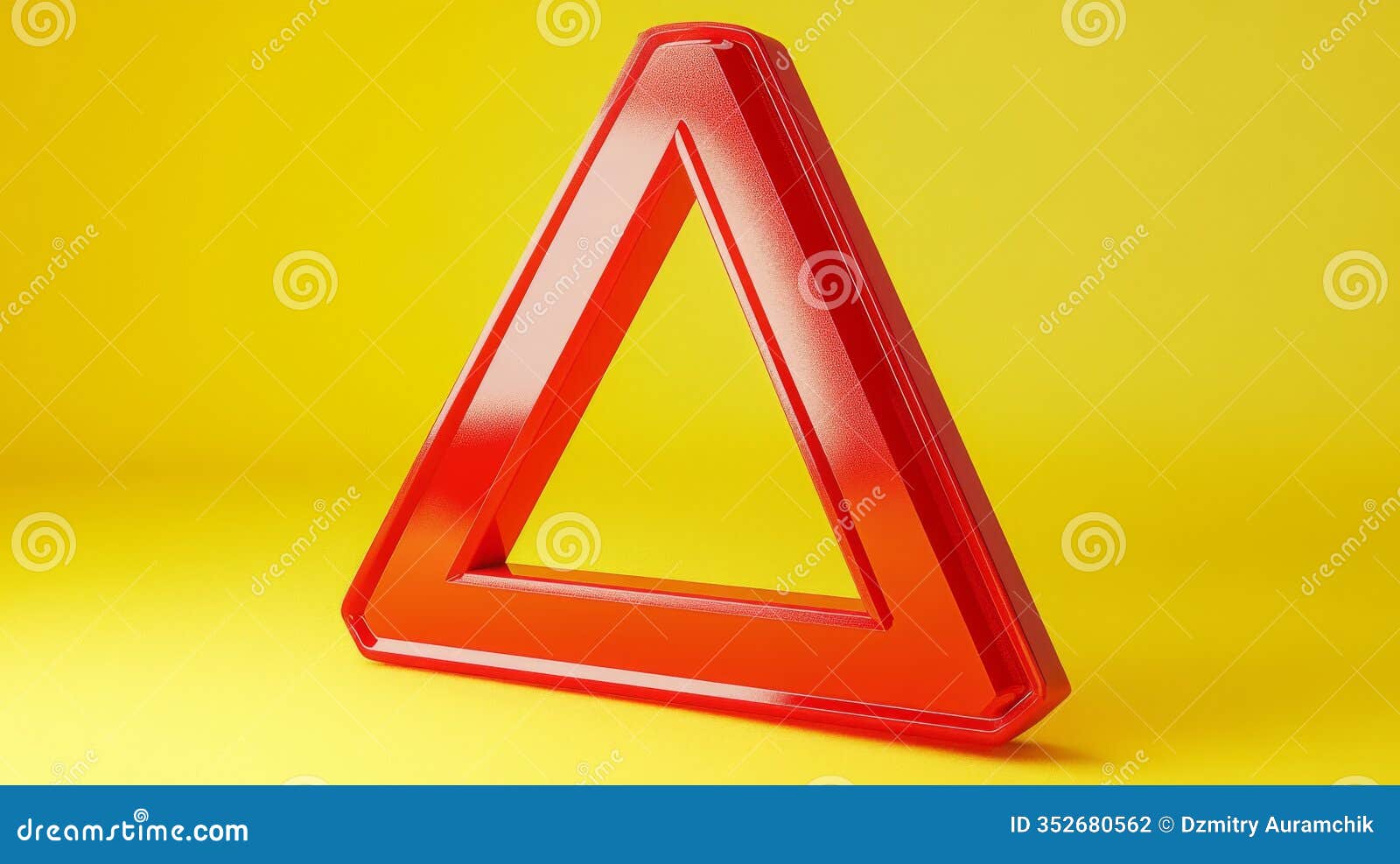 A Red Caution Triangle on a Yellow Background, Indicating Safety and ...