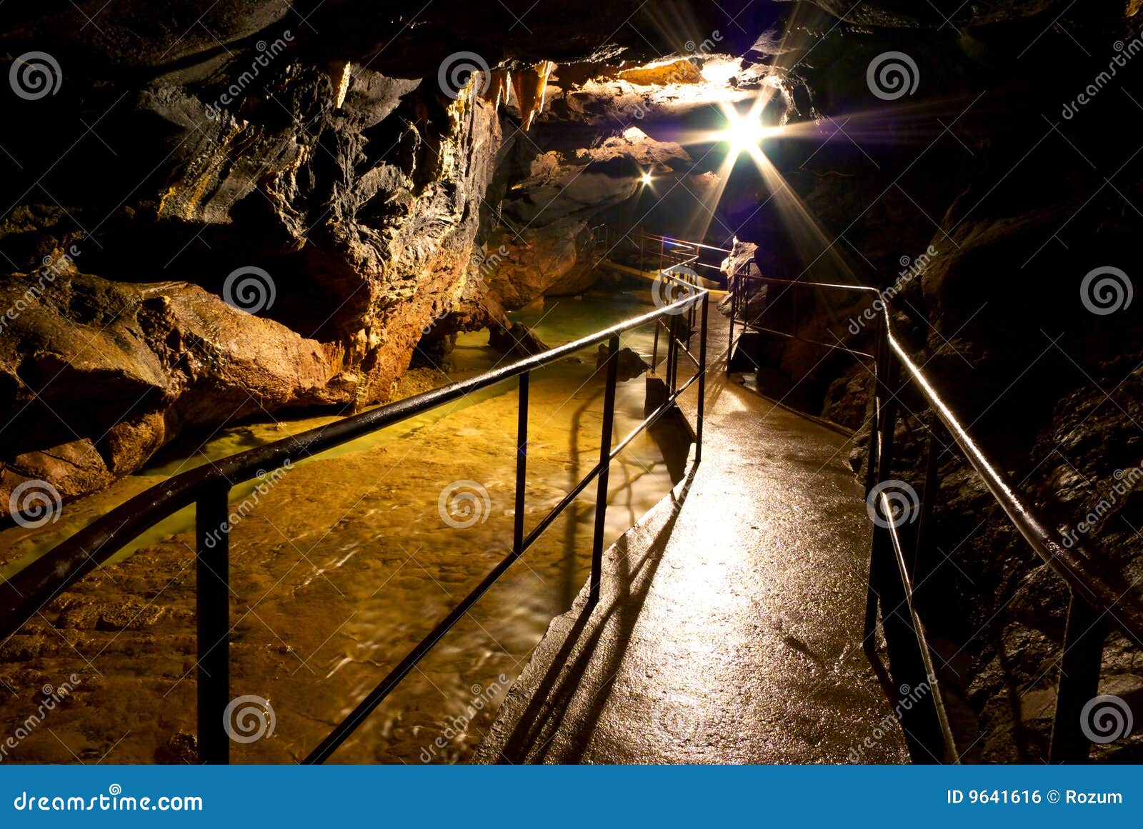 Red cave. stock photo. Image of cave, deep, building, light - 9641616