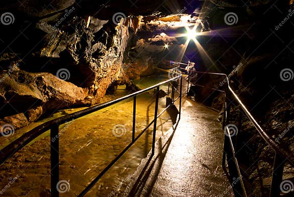 Red cave. stock photo. Image of cave, deep, building, light - 9641616