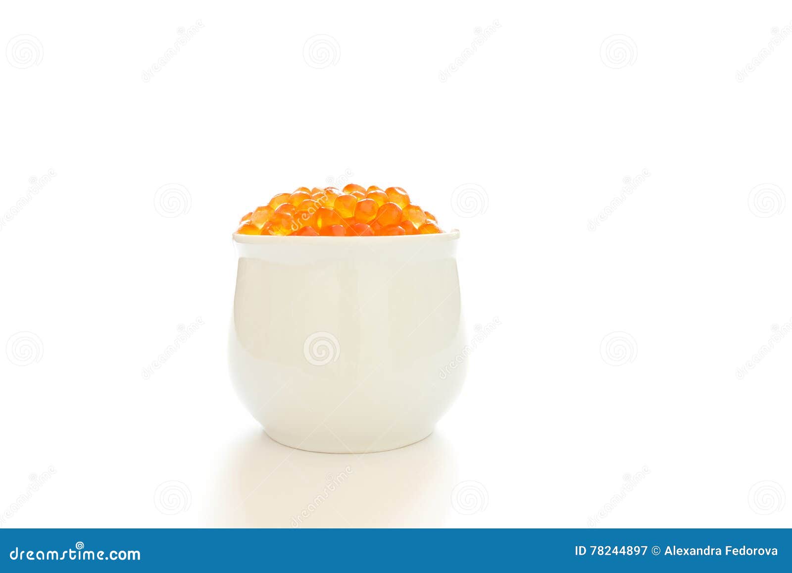 Red Caviar in Cap on White Background, Stock Image - Image of ...