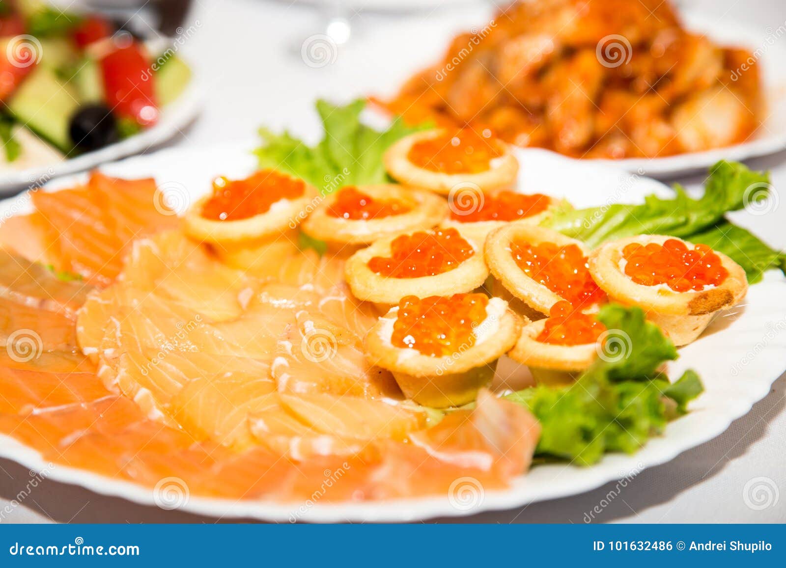 Red caviar with red fish stock photo. Image of caviar - 101632486