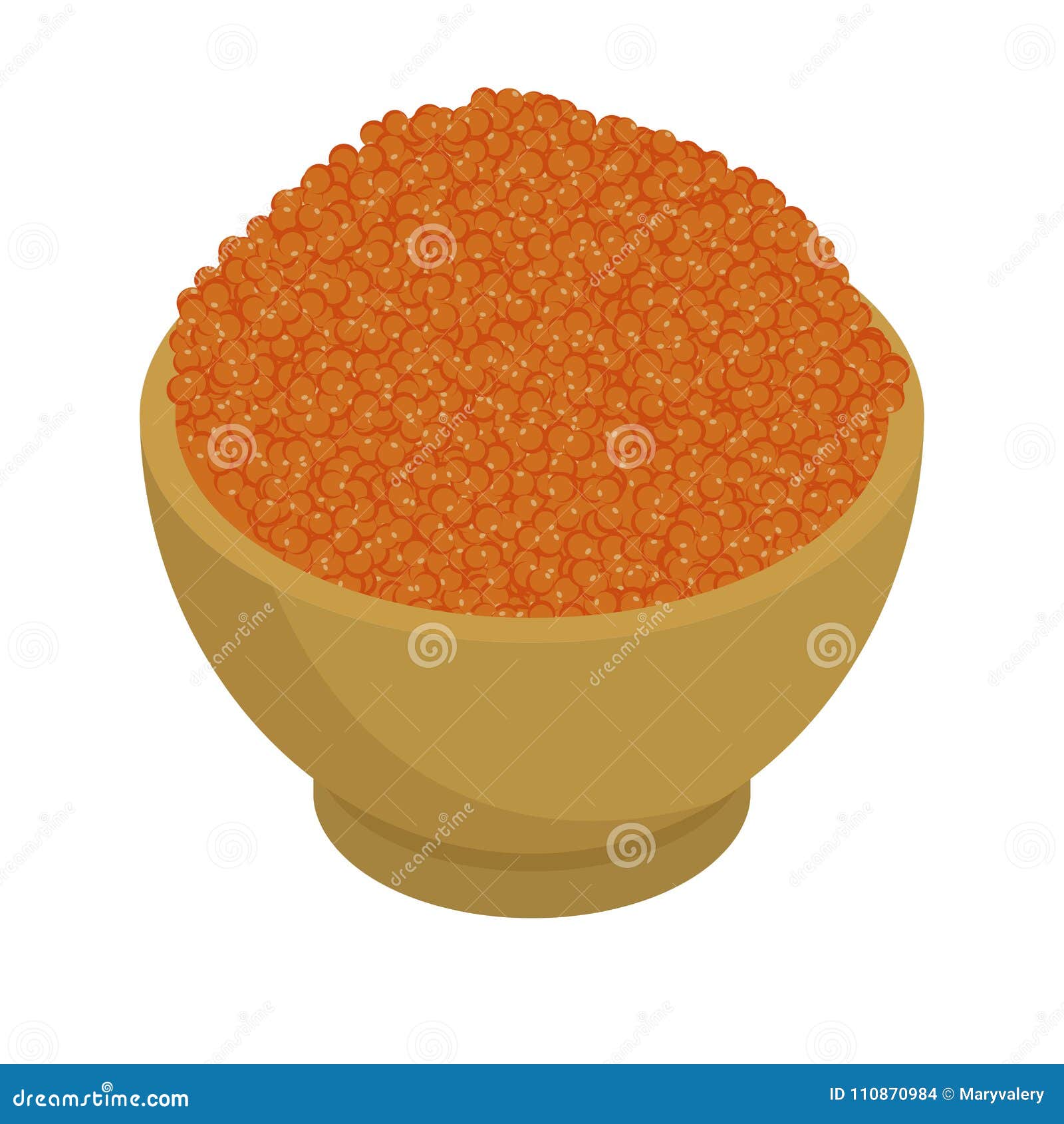 Red Caviar Isolated. Fish Caviar Delicacy Meal. Stock Vector ...