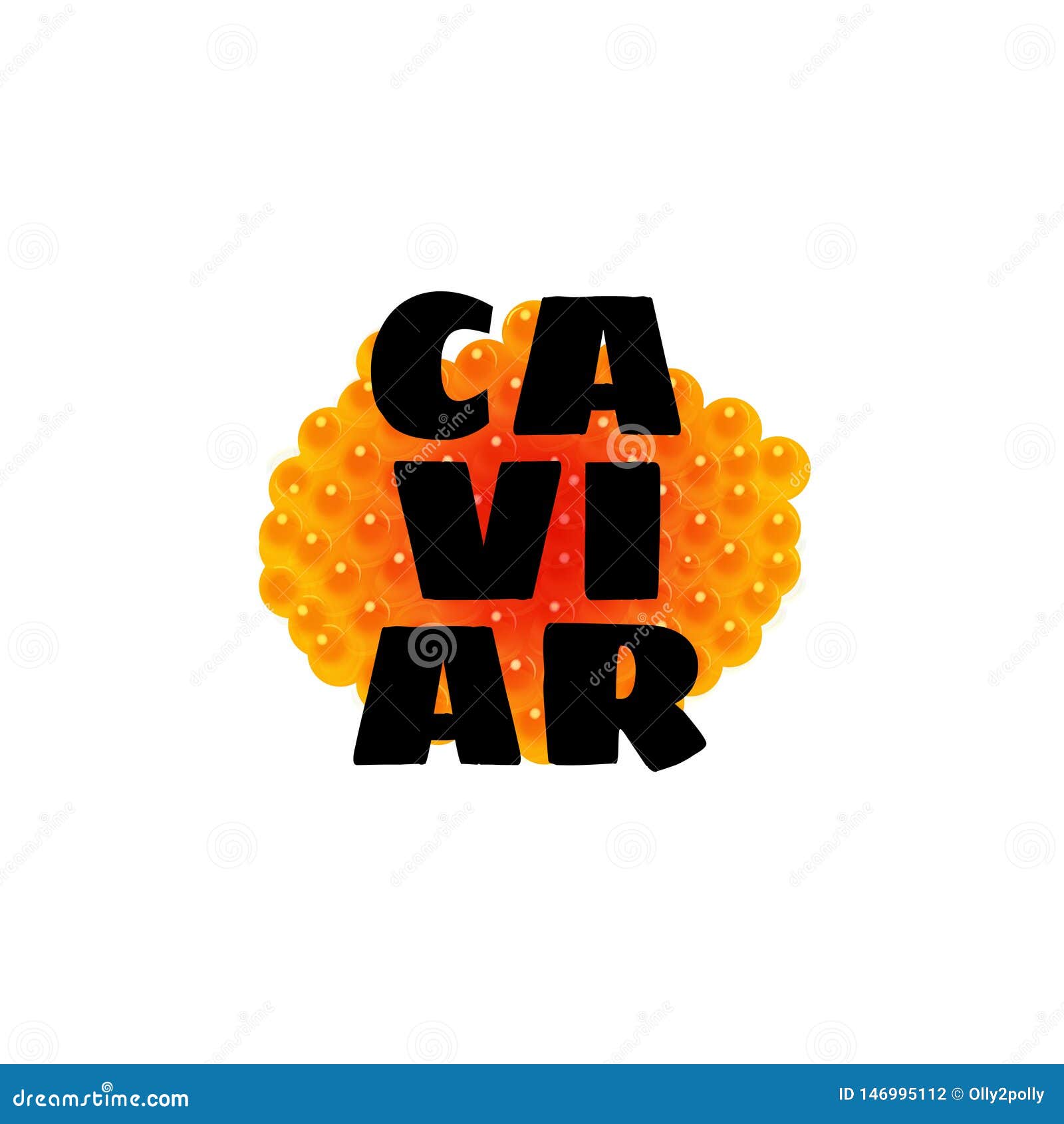 Red Caviar Isolated on White Background Stock Vector - Illustration of ...