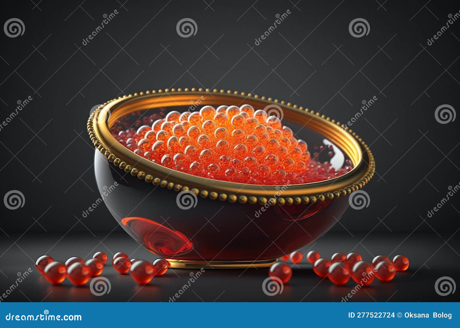 Red Caviar. Large Balls of Red Caviar Stock Illustration - Illustration ...