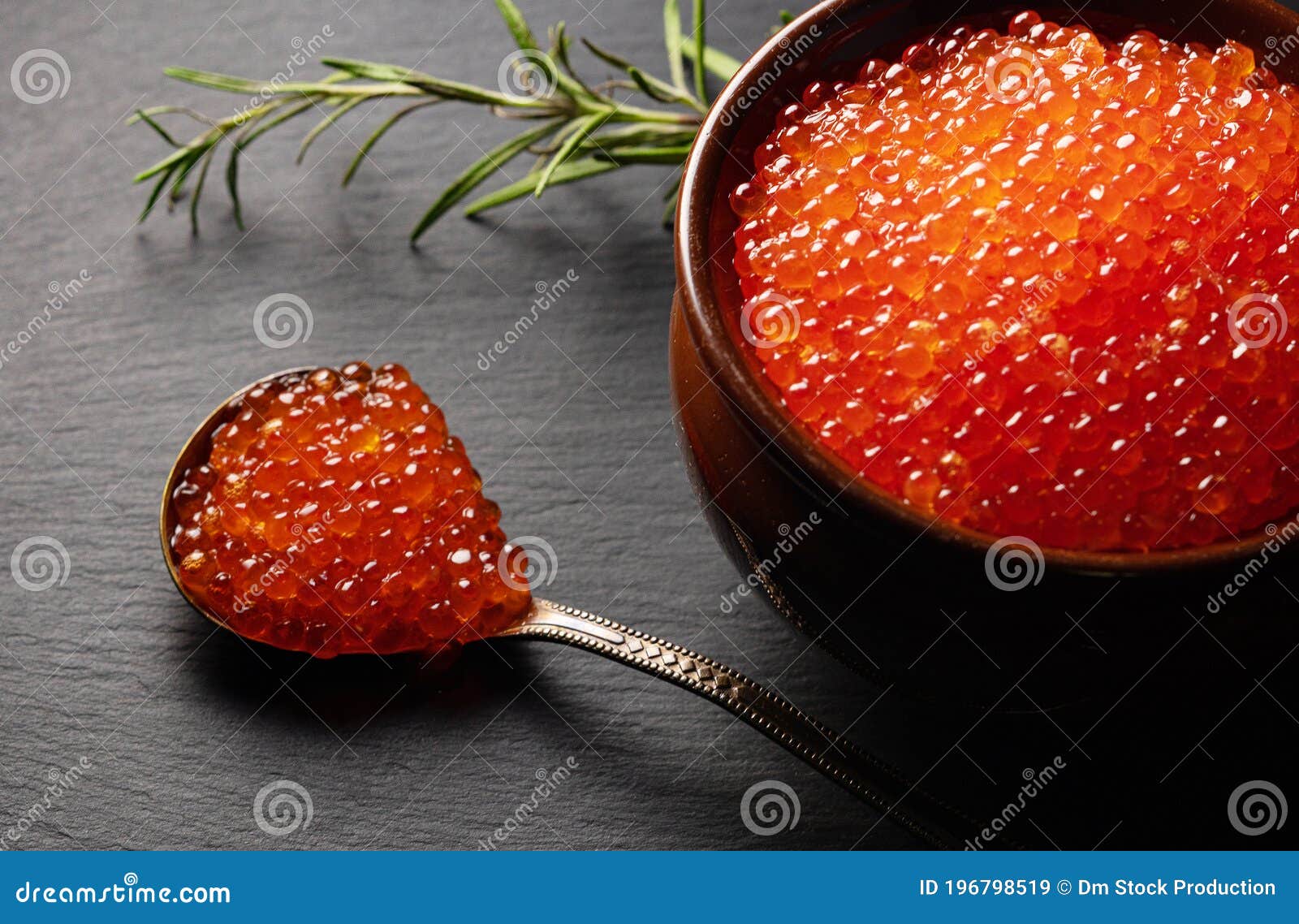 Red caviar stock image. Image of closeup, granite, lunch - 196798519