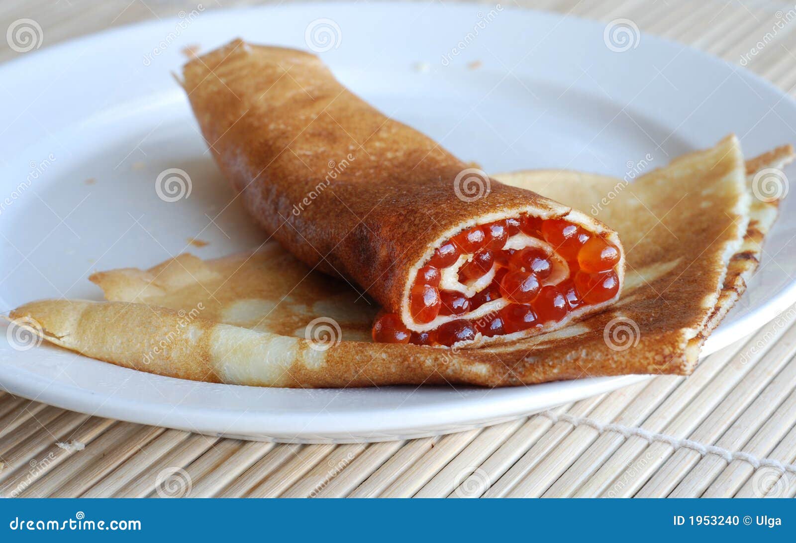 Red caviar roll stock photo. Image of delicacy, enfolded - 1953240