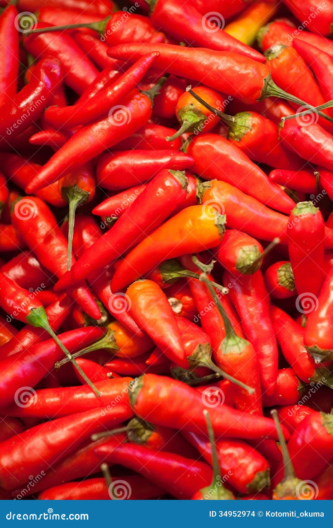 Red Cayenne on Counter in Grocery Stock Photo - Image of closeup ...